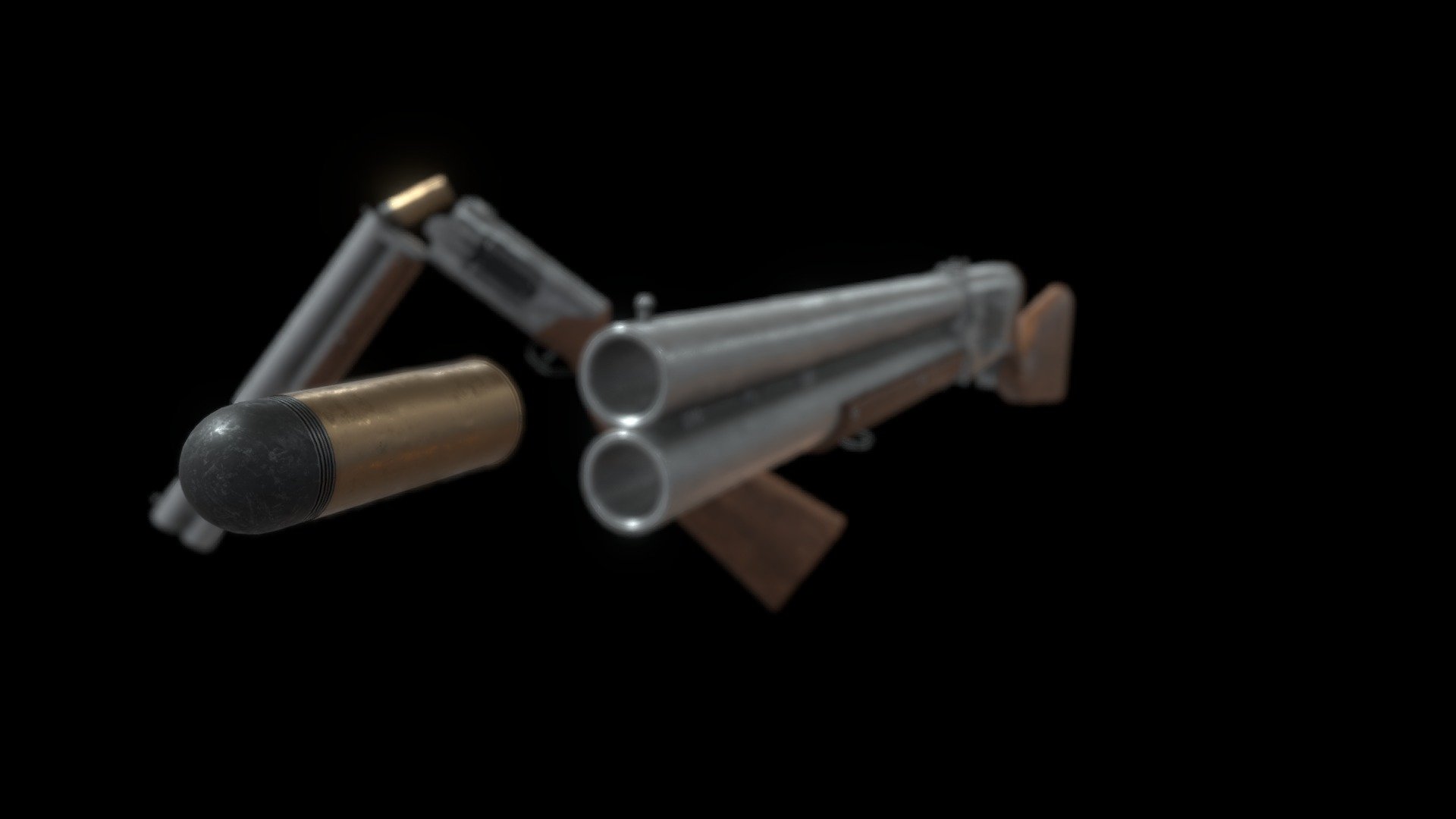 two-barrel grenade launcher - Download Free 3D model by stasbelyk13 ...
