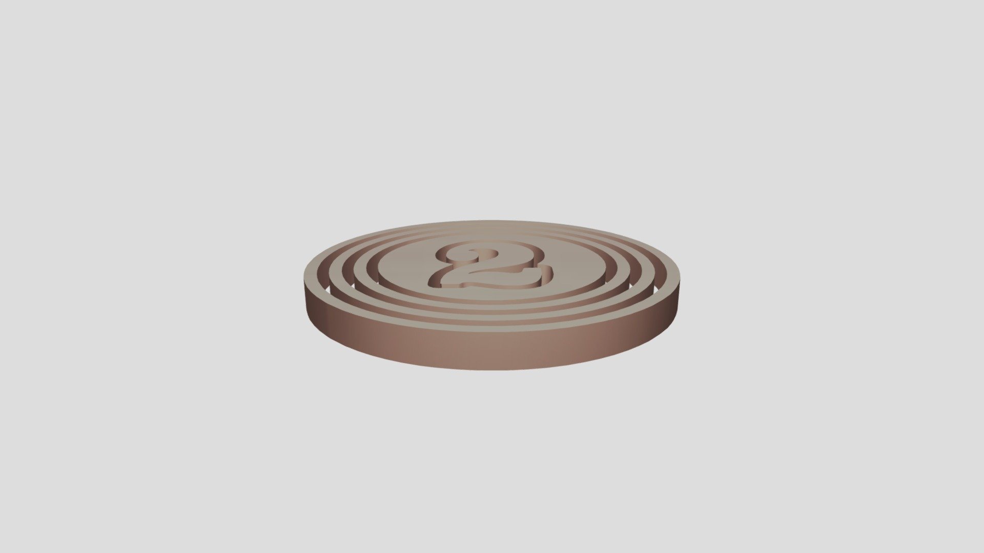 Number Two in 4 circles - 3D model by mahmoud.soliman.21.01.1982 [8ede371] - Sketchfab