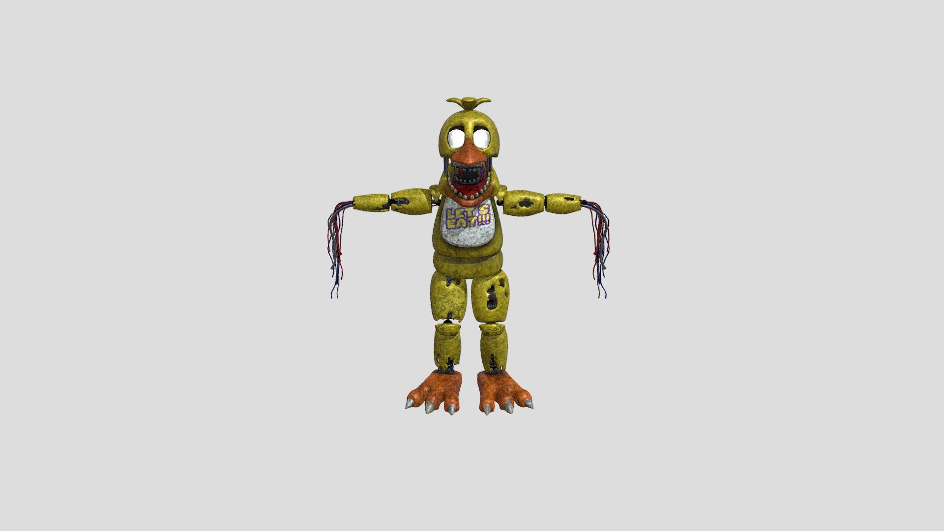 Withered Chica - 3D model by Fazbear Entertainment (@shane.bevins ...