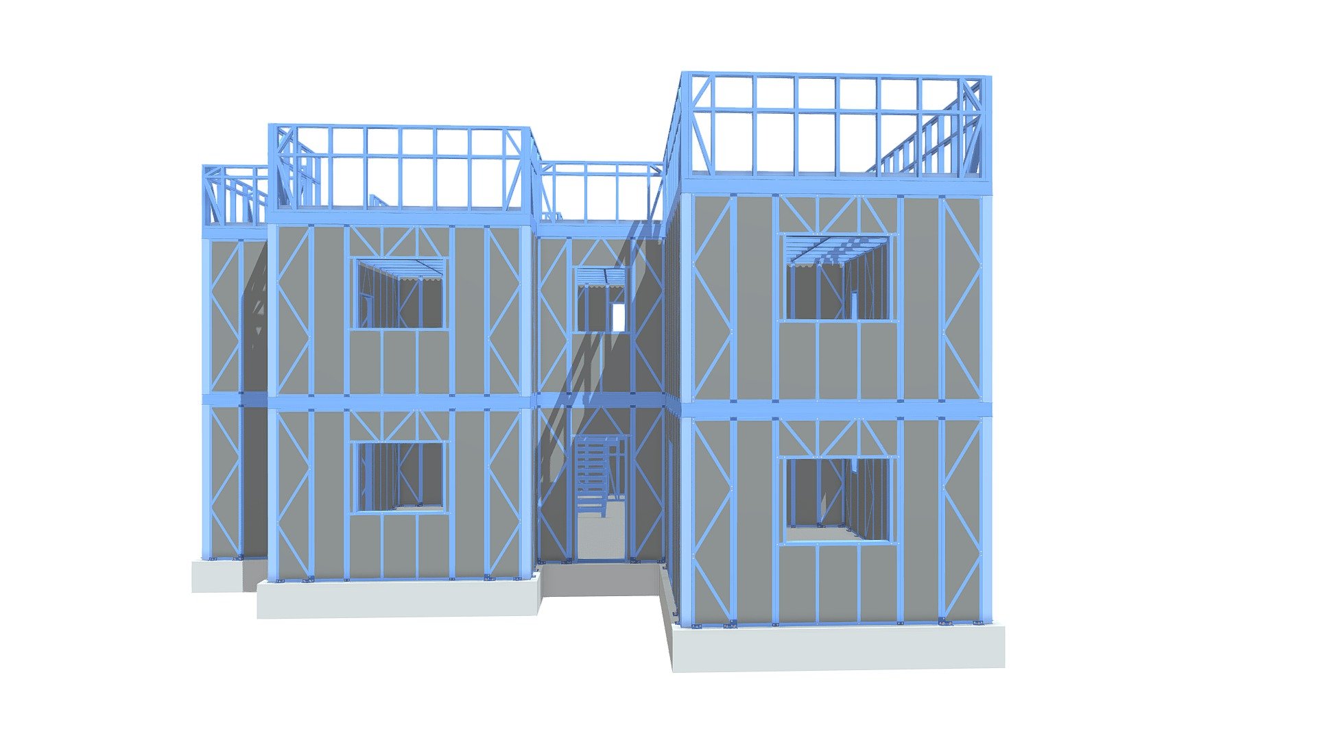 G+1+R Villa (Superstructure Panelized System) - 3D model by Joseph ...