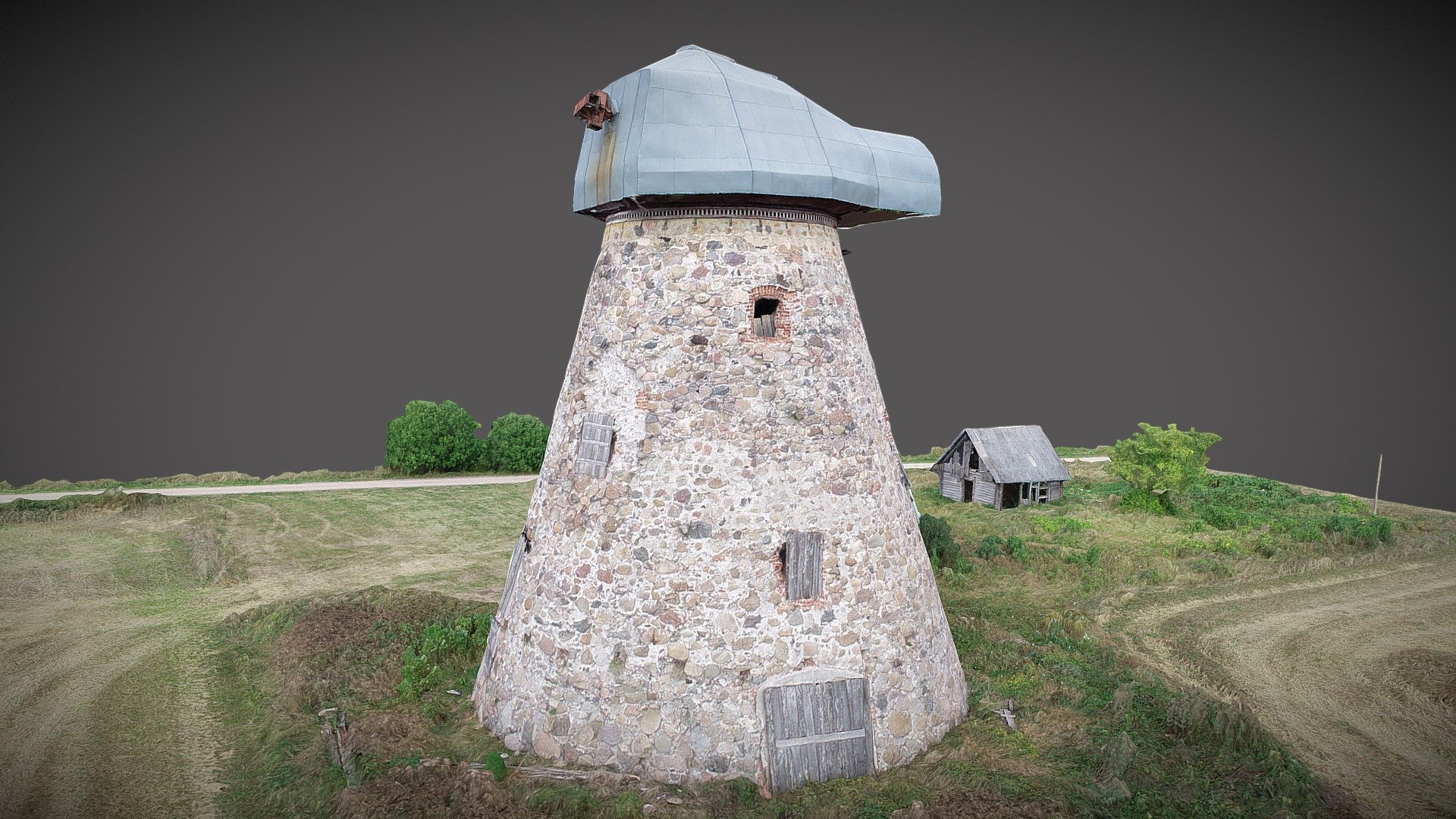 Didžiuliškiai - Akmena manor windmill - 3D model by Saulius.Zaura ...