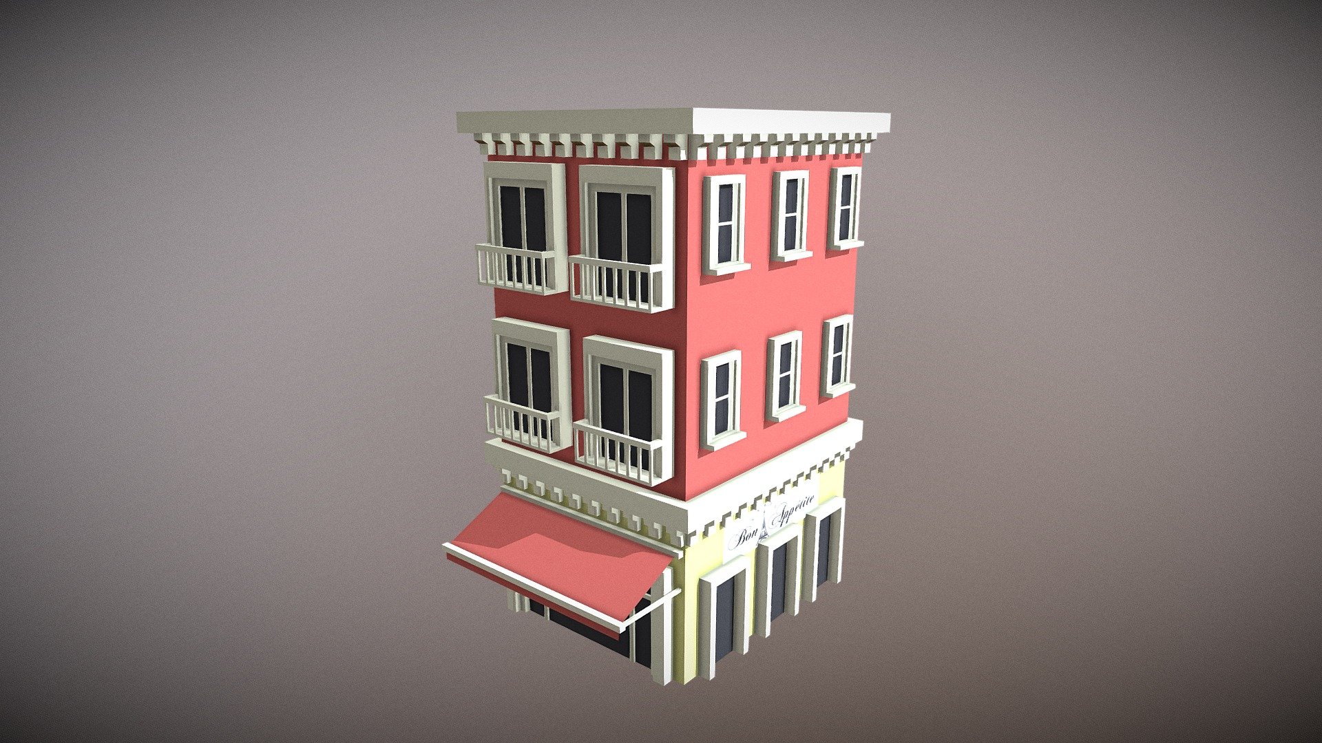 Low Poly Restaurant Finished - 3D model by WillemGoos [8ee5959] - Sketchfab