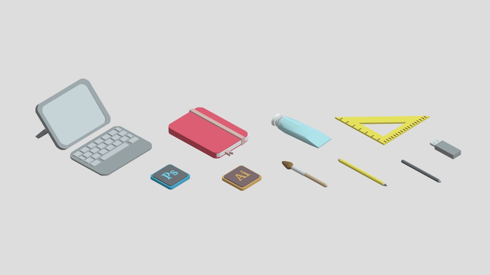 Graphic Designer Career 3D Models - Download Free 3D model by ...
