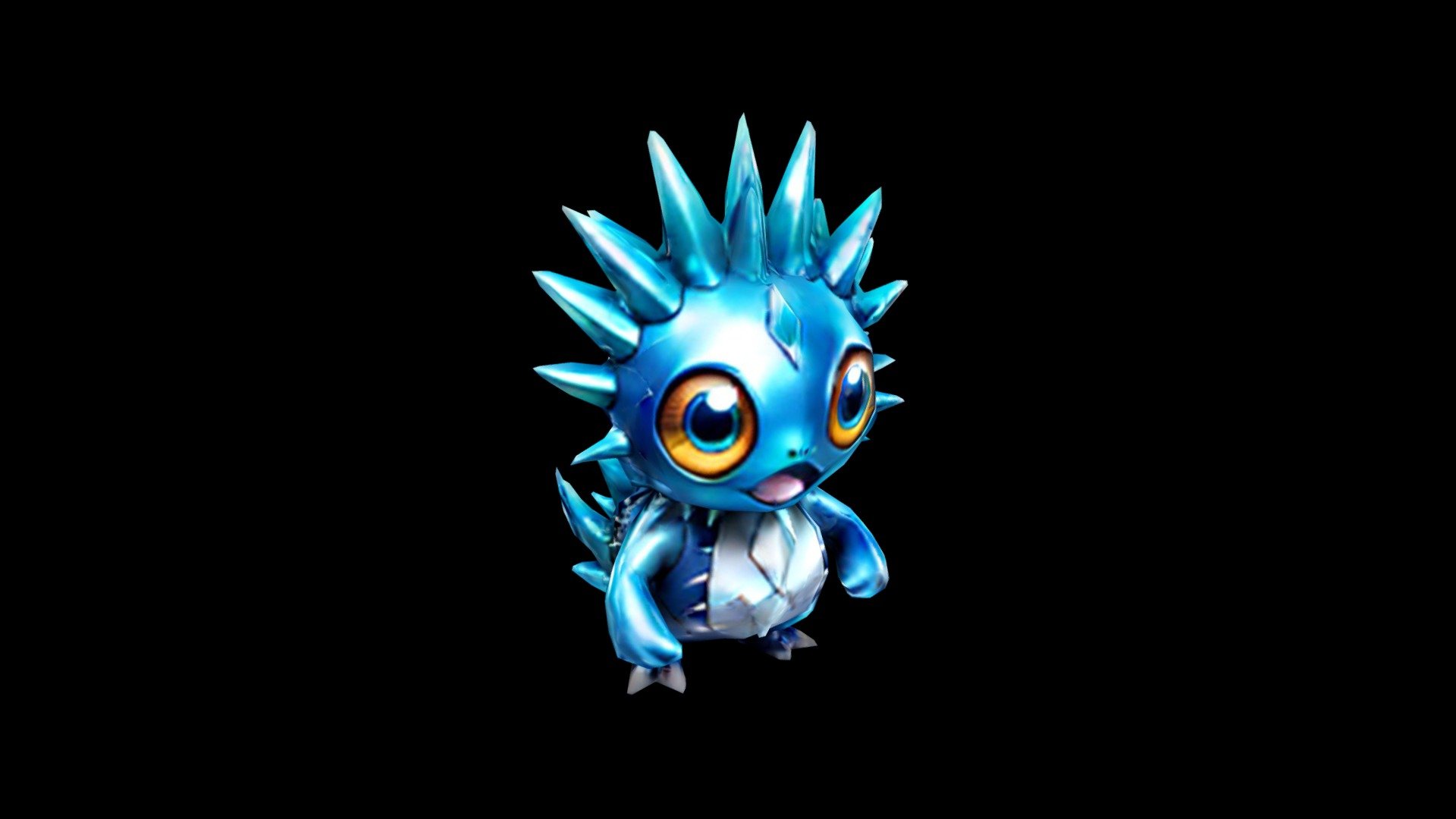 "Electric Blue Cartoon Organ Fantasy Character i - Download Free 3D ...