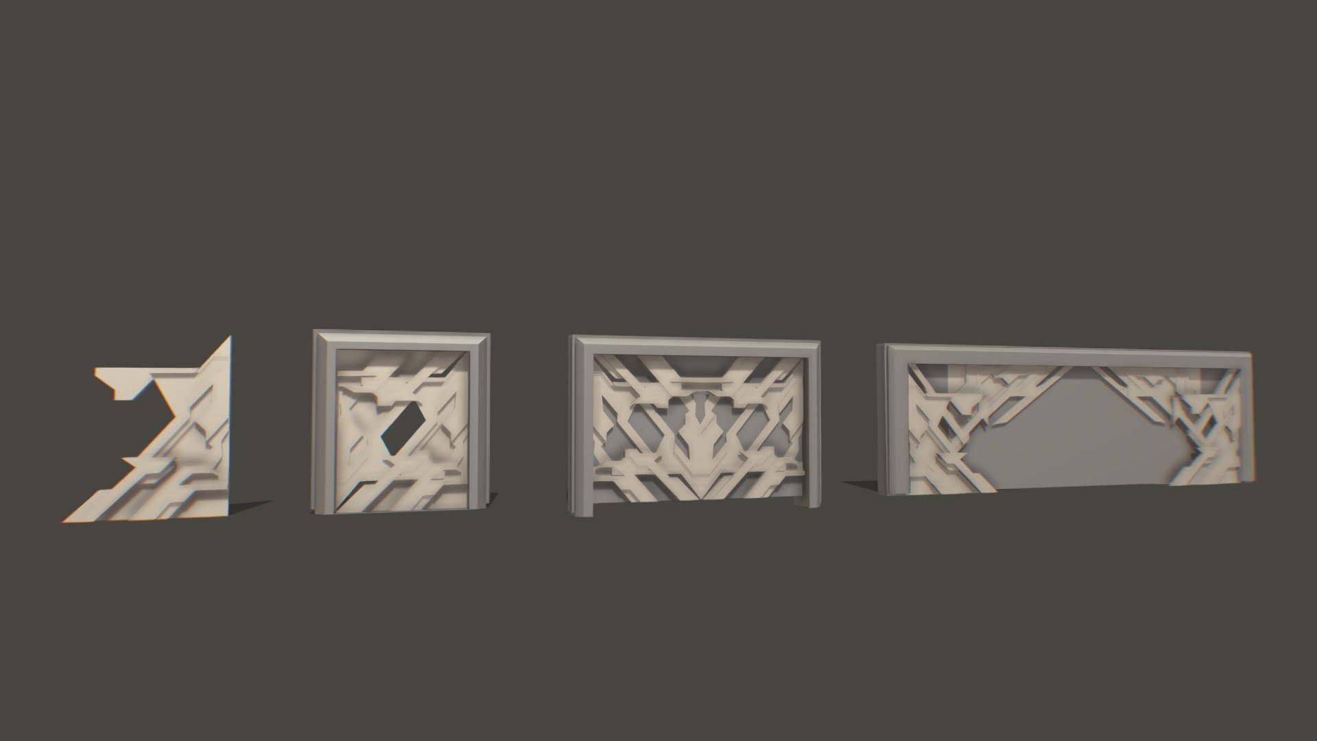 Modular wall small - 3D model by DaveTse [8ef10c5] - Sketchfab