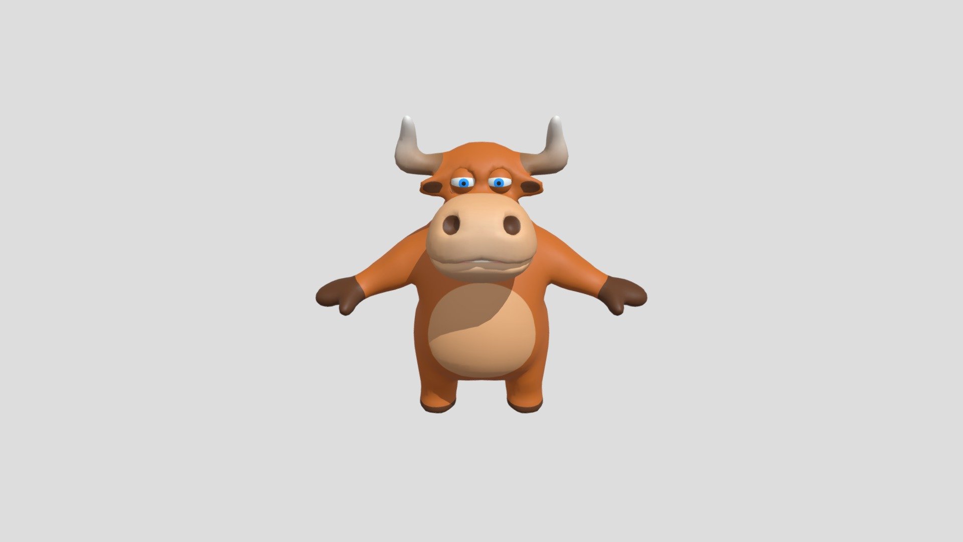 Stylized Cartoon Anthropomorphic Bull 3D model - 3D model by idevilal ...