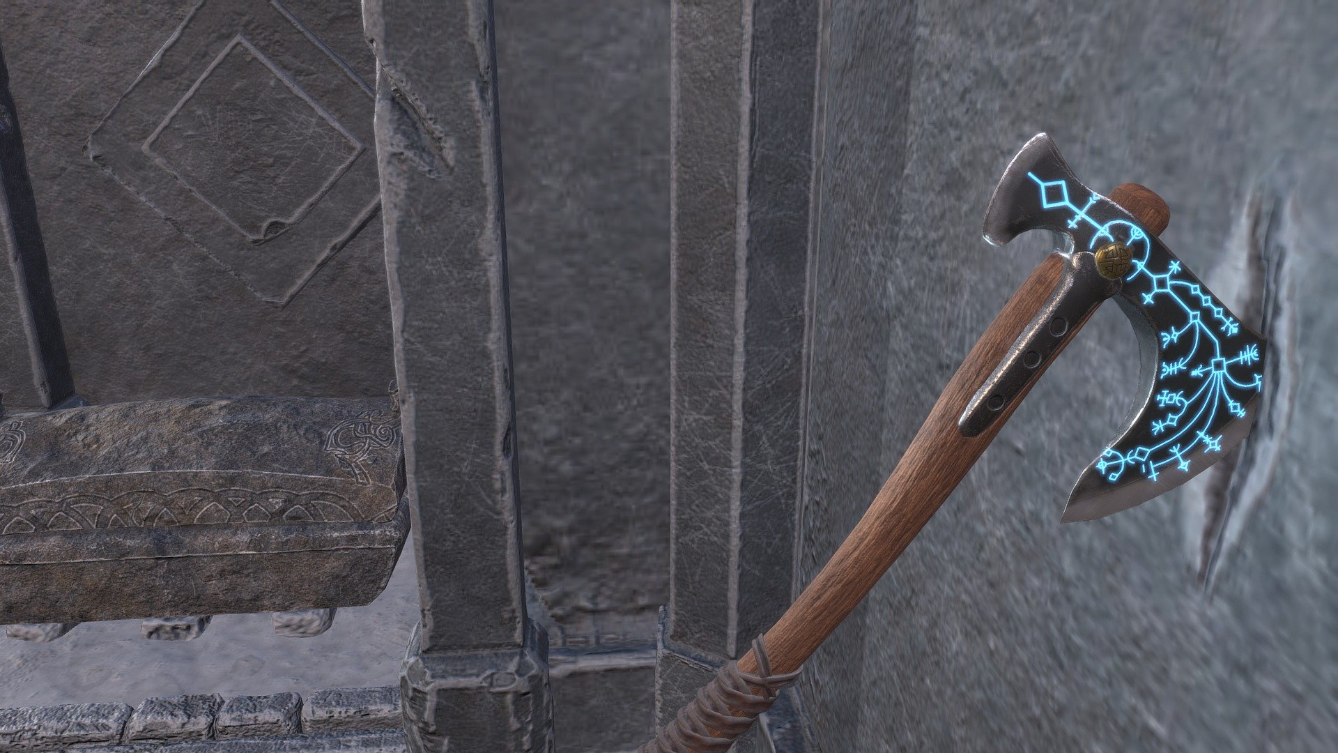 God of War (2018) Leviathan Axe Fan Art - 3D model by ElyuArt [8ef6b89 ...