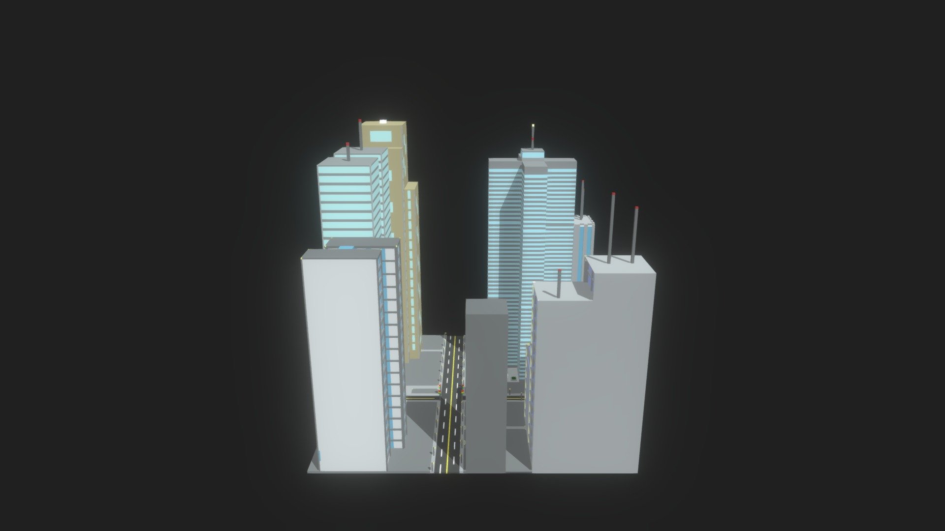 Downtown - Download Free 3D model by garmin69 [8efa4d7] - Sketchfab