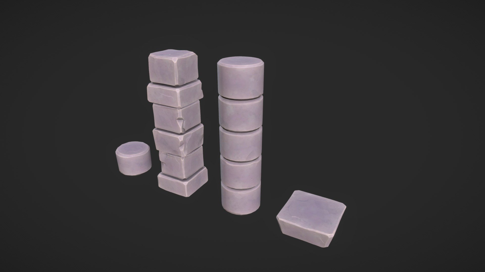 Stylized Stone Pillars - 3D model by lnbooher [8efc391] - Sketchfab