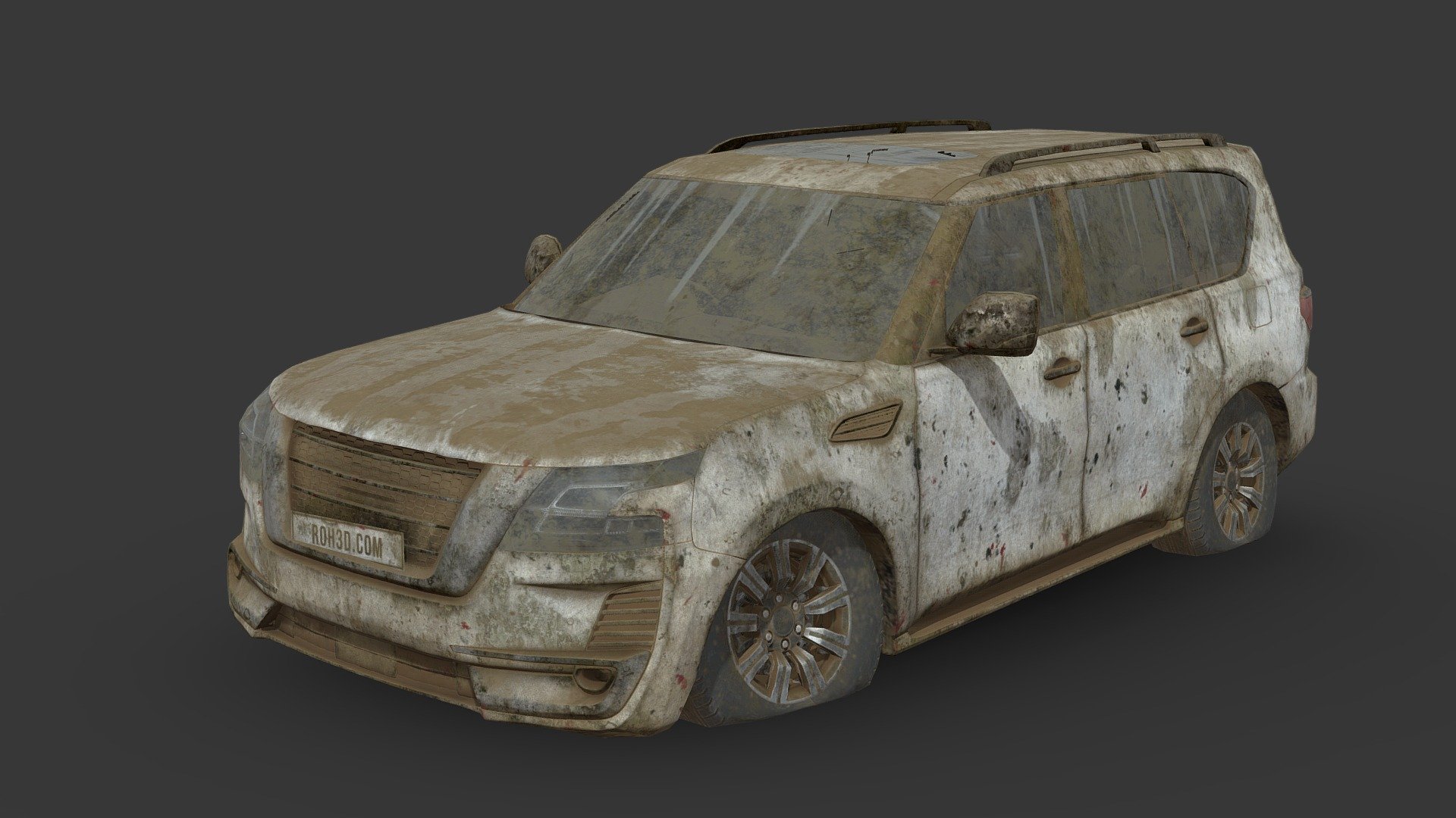 Abandoned Car - Nissan Patrol SUV - 3D model by ROH3D [8efd618] - Sketchfab
