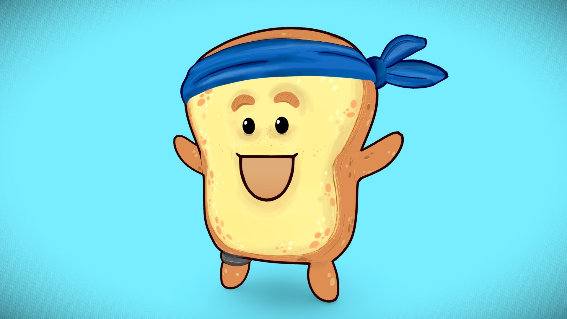 Happy Crust - Dry Bread Character - Download Free 3D model by Christian ...