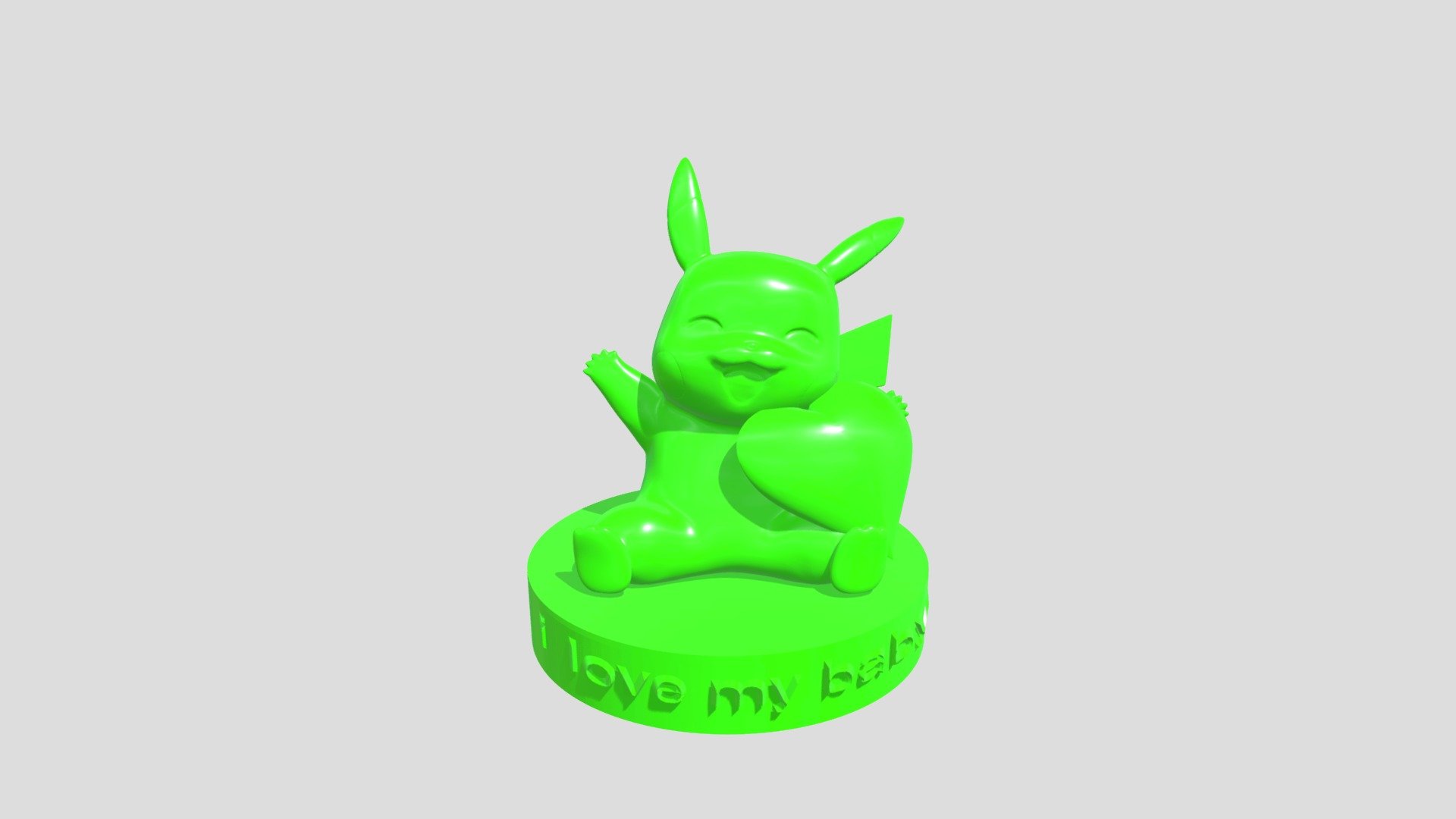Pika Loves 3d Model By Misaellucho2 0 [8eff837] Sketchfab