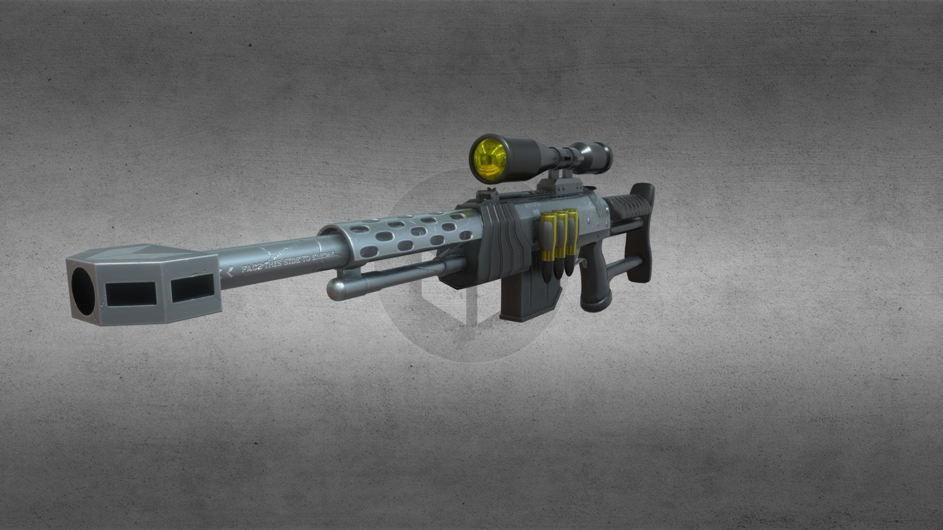 Sniper Rifle - 3D model by Hene [8eff9e0] - Sketchfab