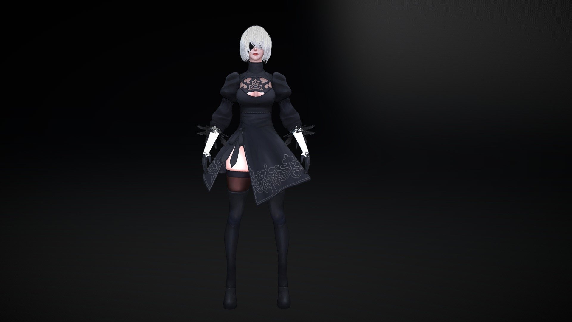 2B Fanart - Buy Royalty Free 3D model by KuroNeko [8f03bc2] - Sketchfab ...