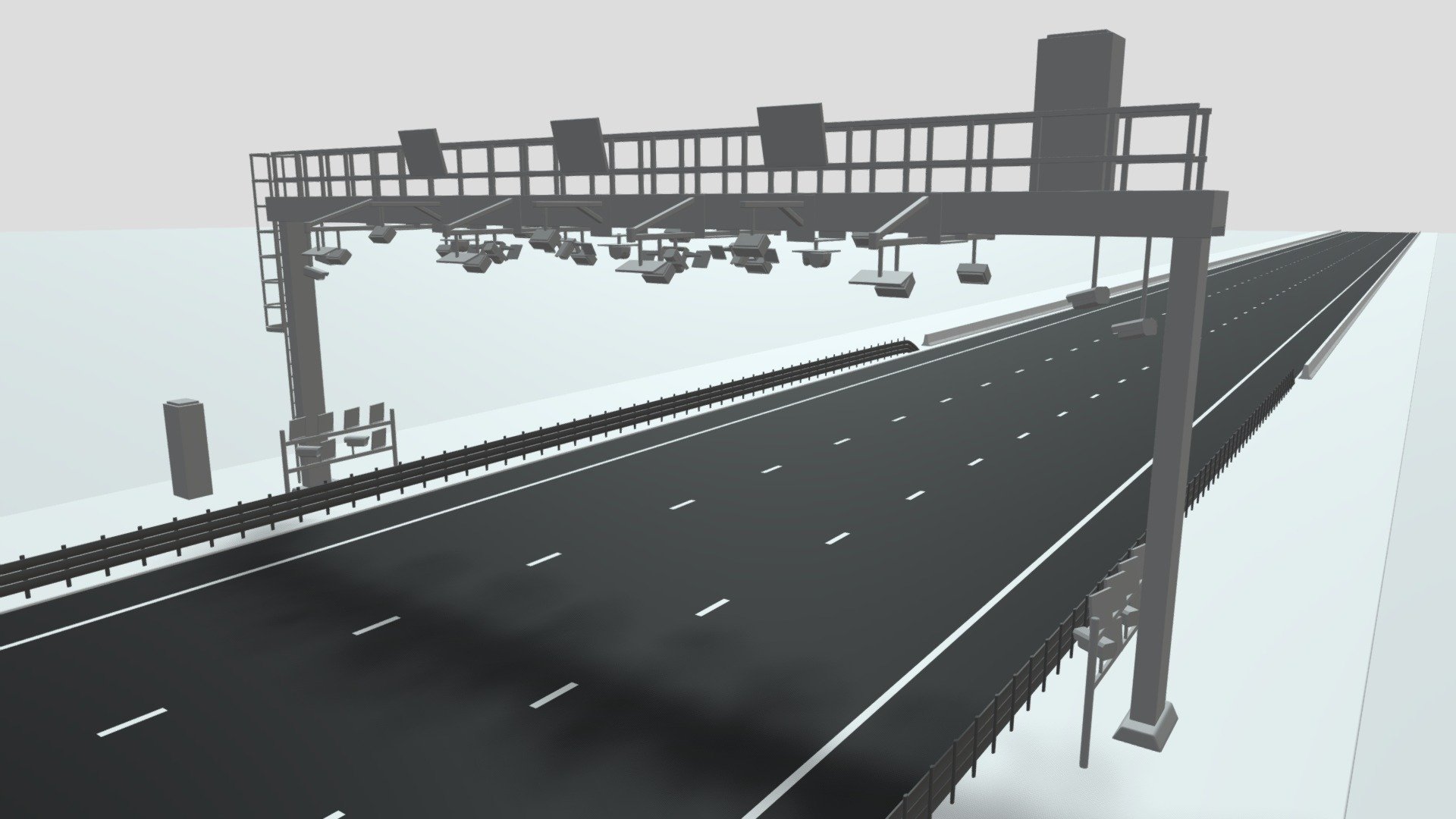Pórtico de peajes - 3D model by K3D Crew (@K3DCrew) [8f08f1a] - Sketchfab
