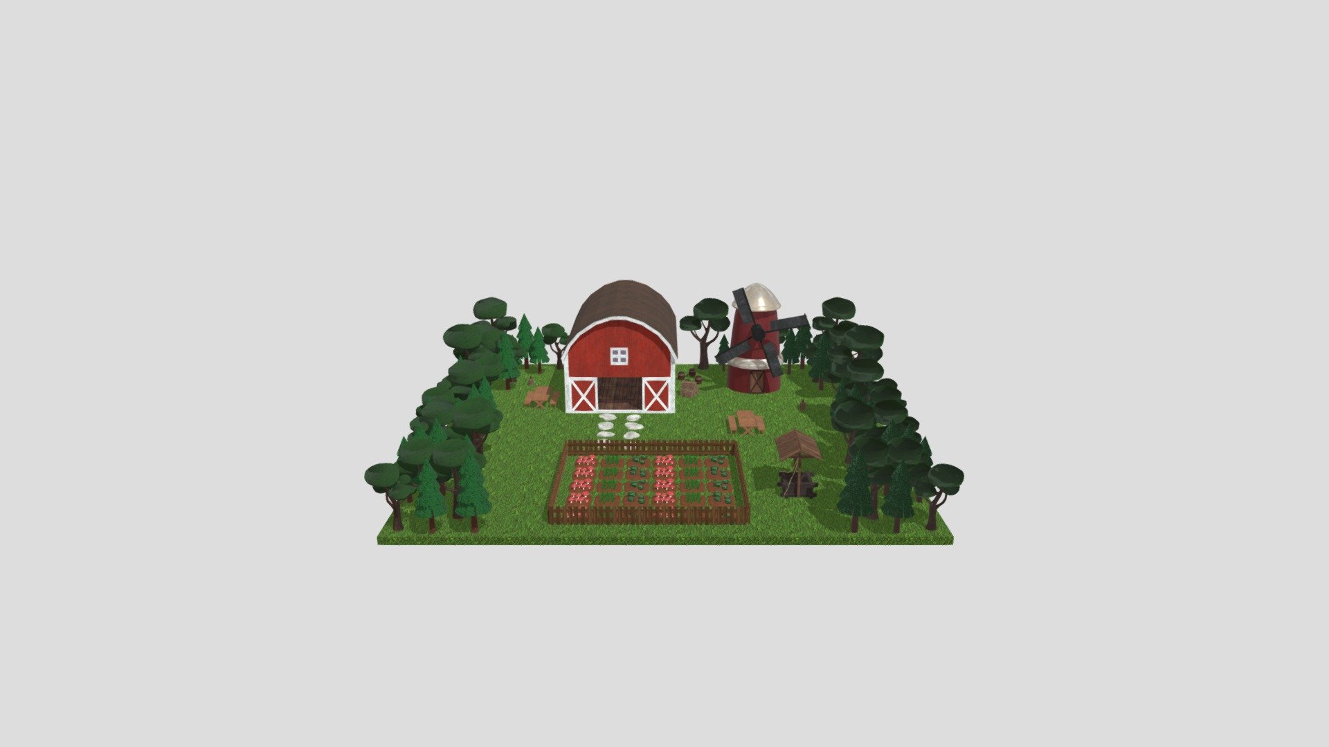 Farm - 3D model by hilaryamsss [8f1085d] - Sketchfab