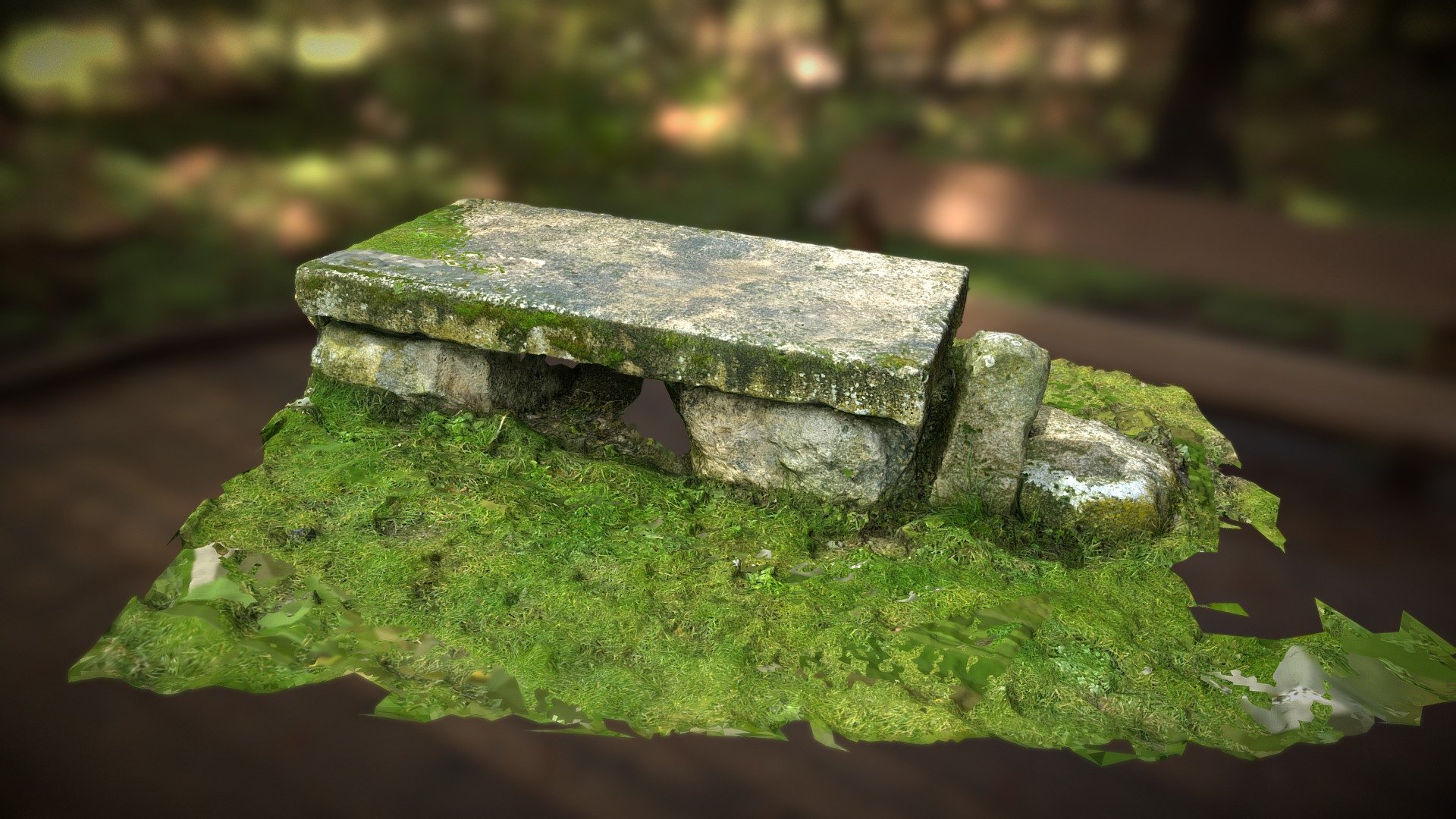 Stone Bench - 3D model by fredG_360 [8f10f28] - Sketchfab