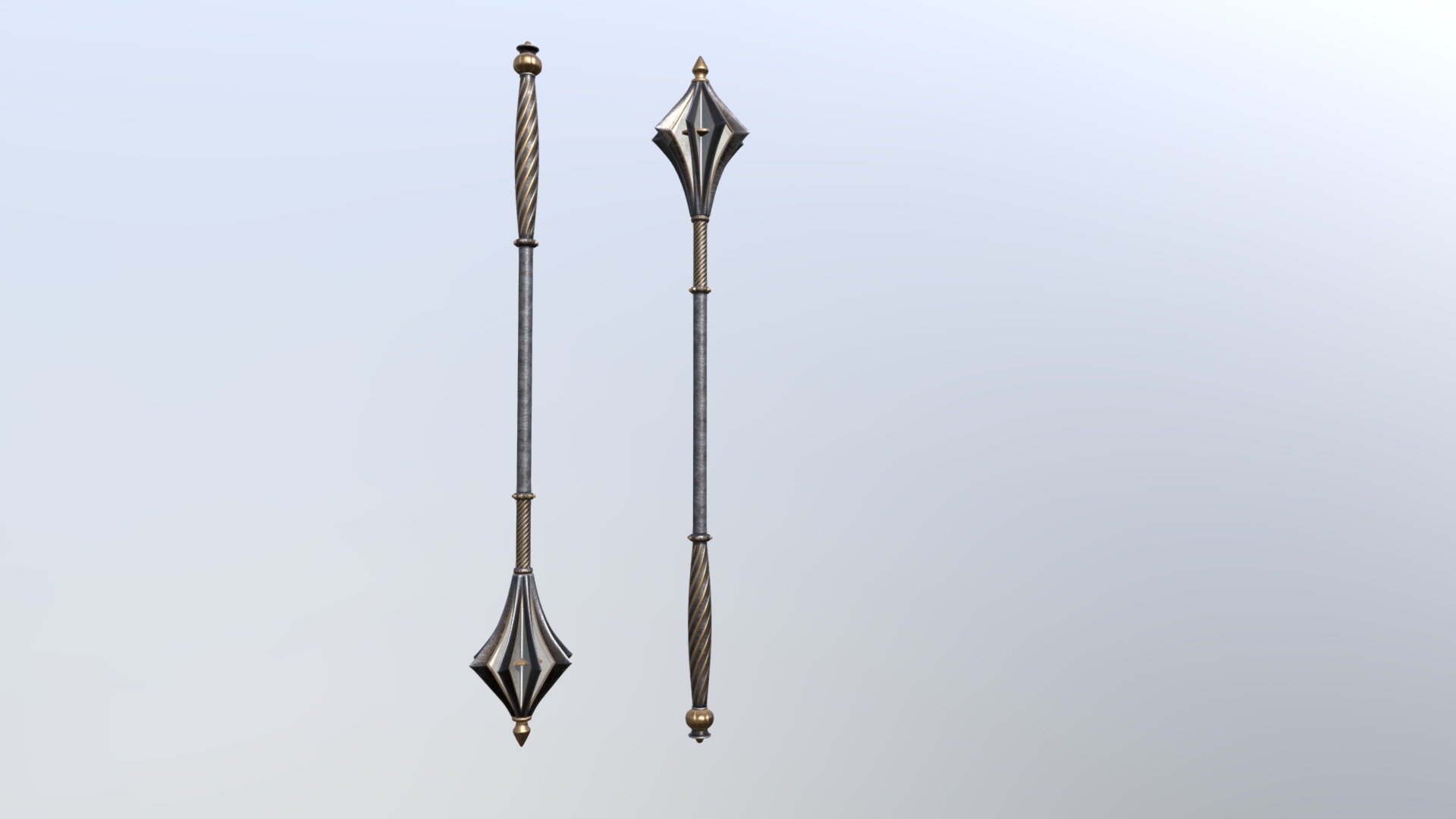 Medieval Templar Knight Flanged Mace - Buy Royalty Free 3D model by ...