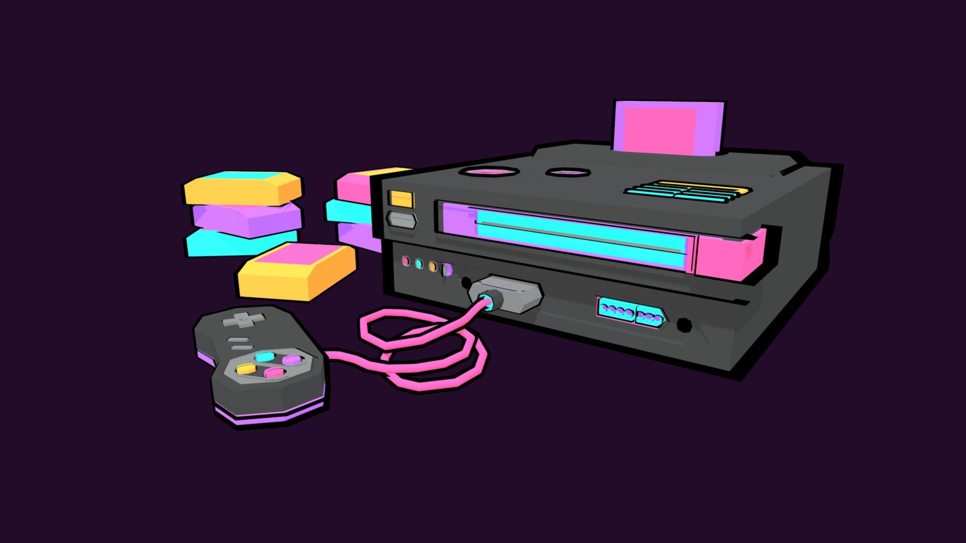 Super NES CD-ROM - 3D model by huniecherry [8f1760f] - Sketchfab
