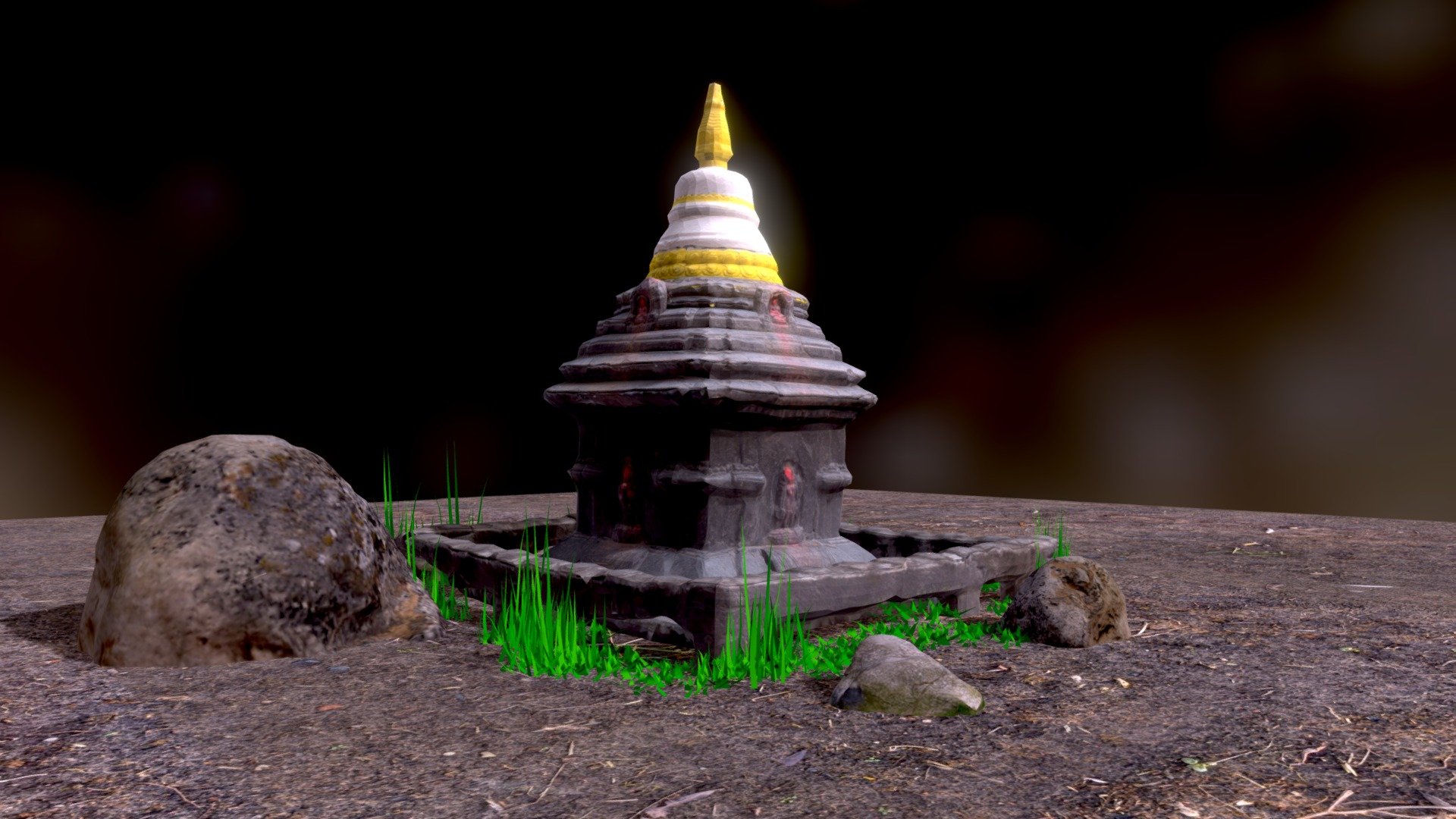 Chaitya (Shrine) Photogrammetry Low Poly Count - Download Free 3D model ...