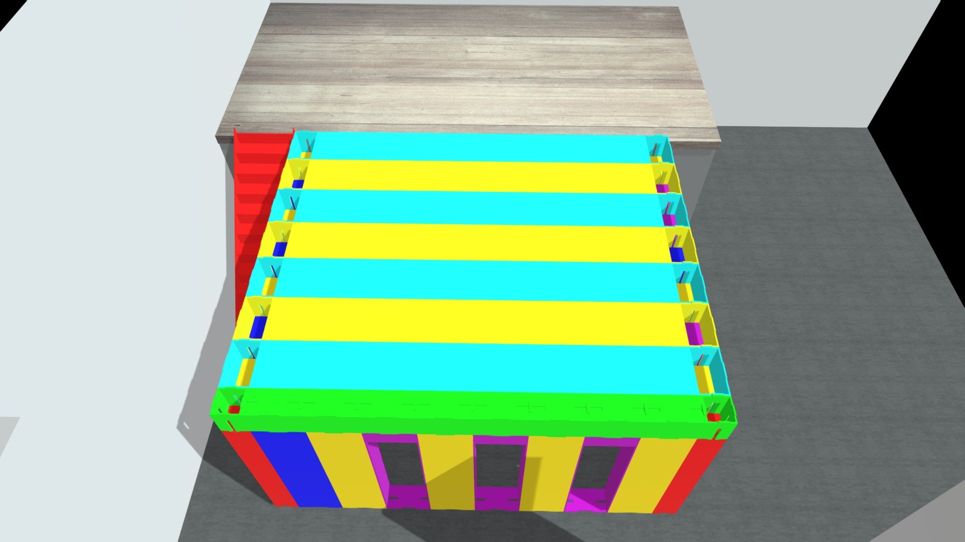 Built-in room Blocks v3 (approx. 5.4m x 4.5m) - Download Free 3D model ...