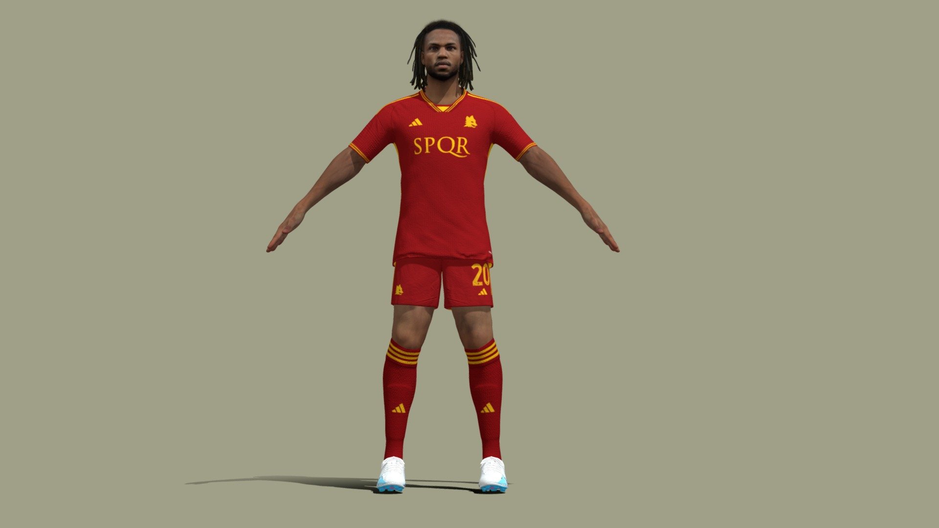 T-Pose full rigged Renato Sanches AS Roma 23-24 - 3D model by 3dpassion ...