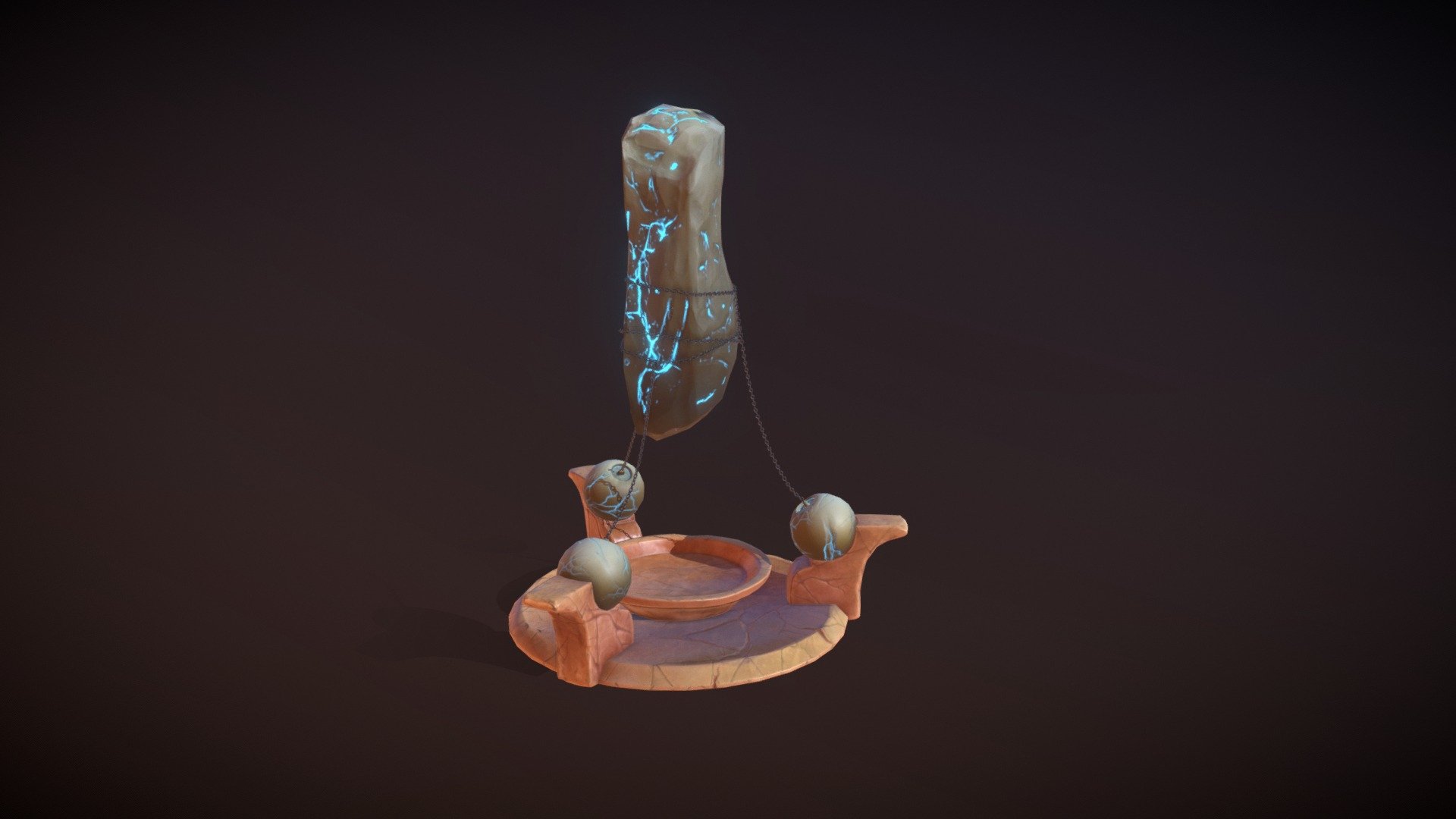 Stylized shrine with obelisk on chains. - Download Free 3D model by ...