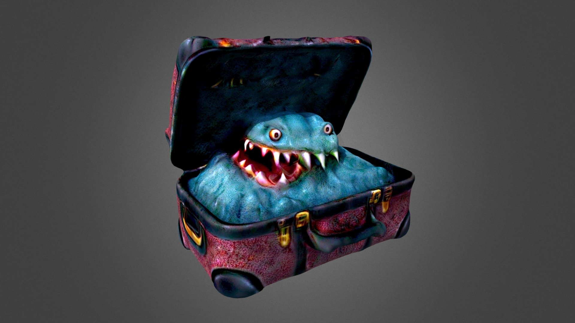 toon monster luggage - Download Free 3D model by vicente betoret ...