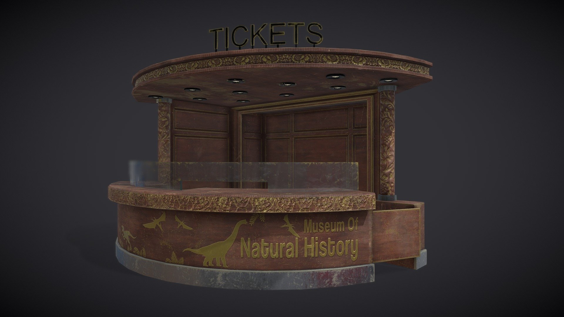 Museum Of Natural History | Reception Desk - Buy Royalty Free 3D model ...