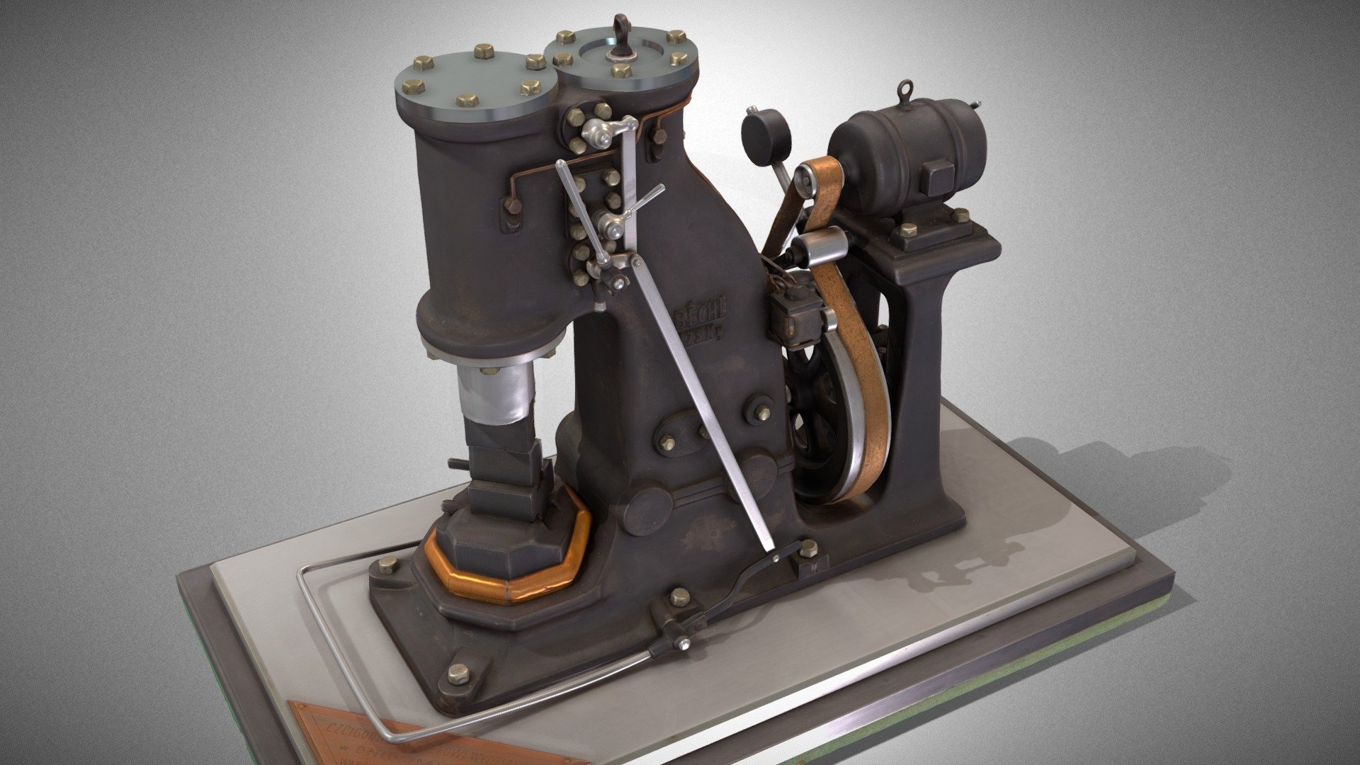 Model of a power hammer - Download Free 3D model by Virtual Museums of ...