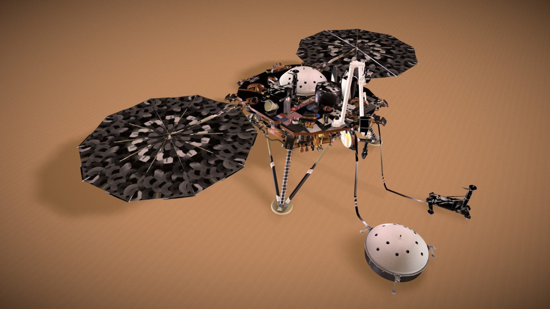 Mars InSight Lander - 3D model by Helsingin Sanomat (@hsdata) [8f2c127 ...