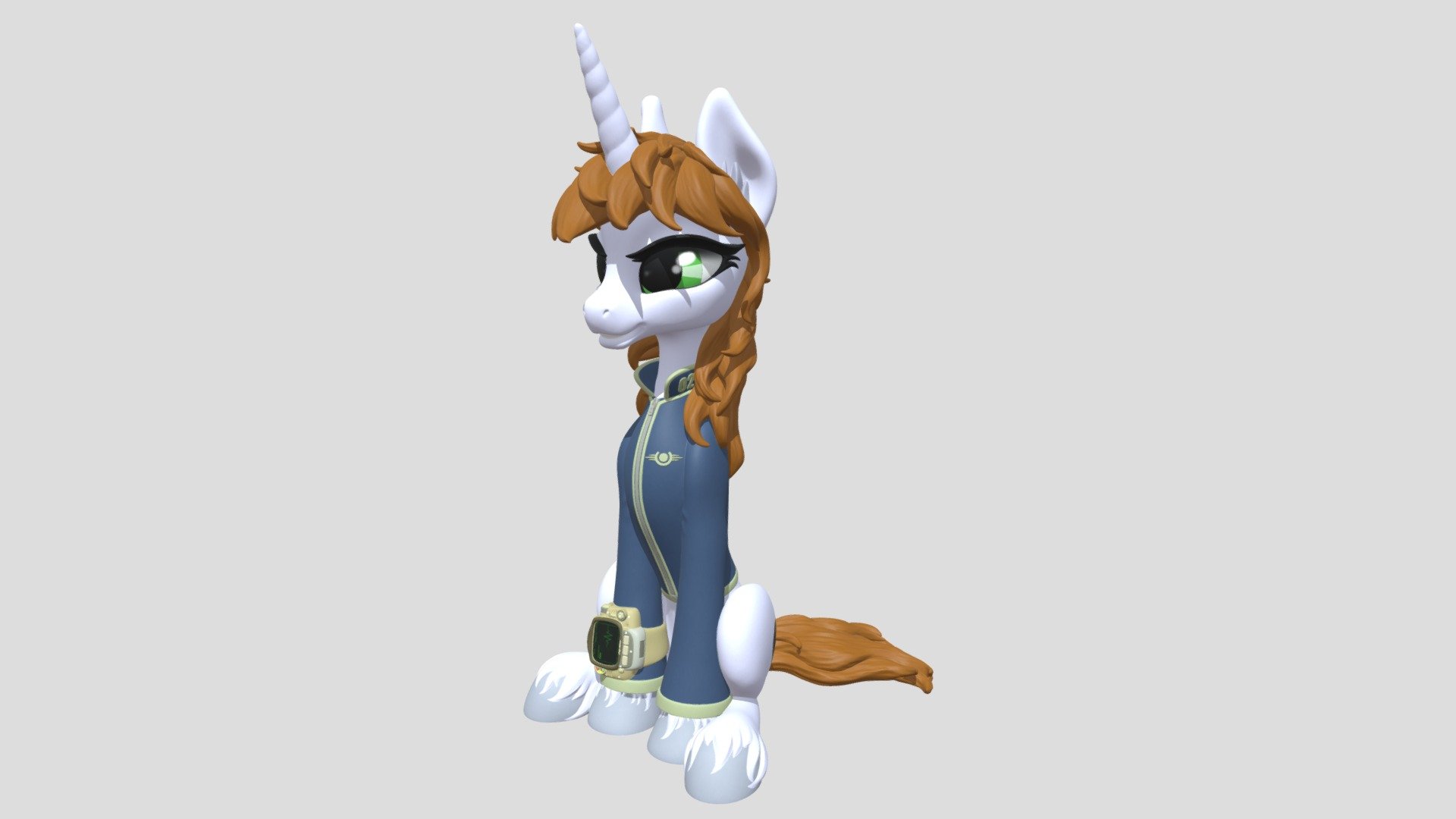 Littlepip pony colored [Fallout: Equestria] - Download Free 3D model by ...