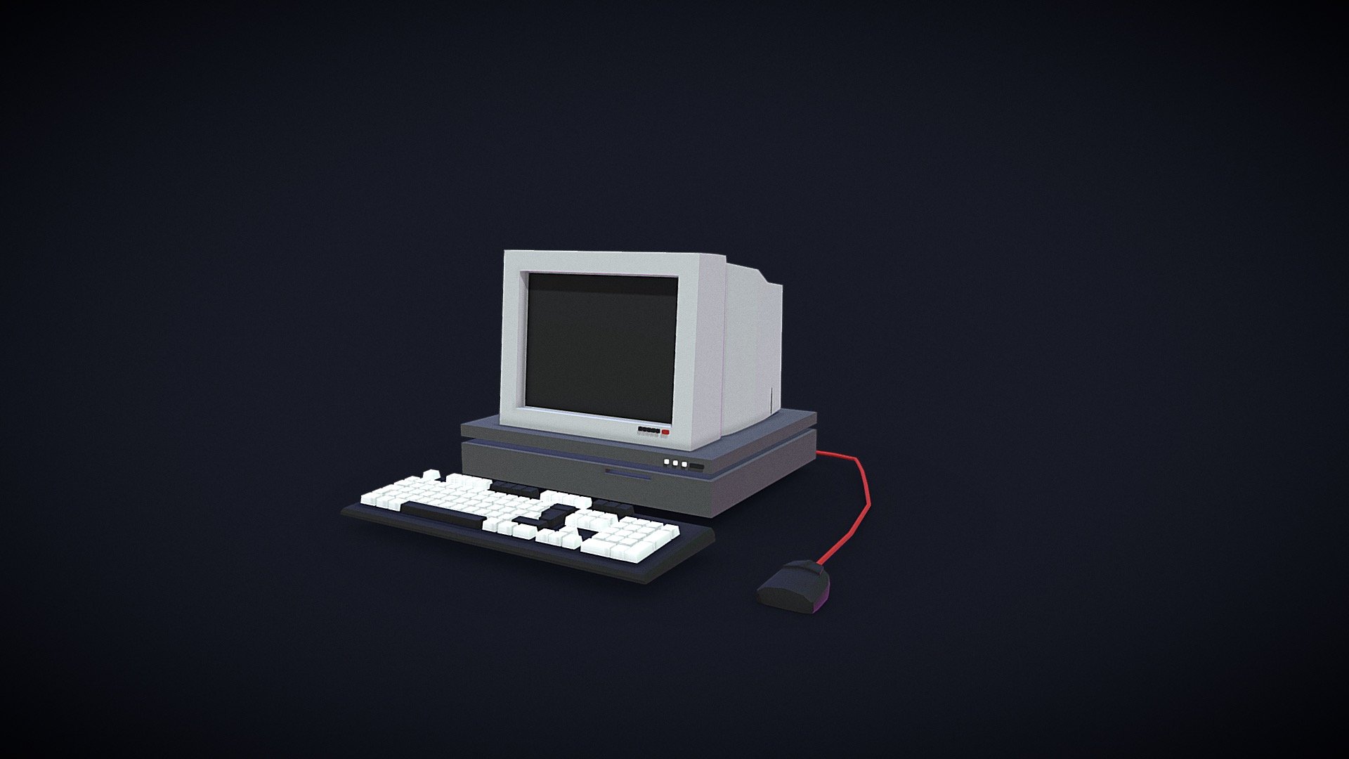 Retro computer - Download Free 3D model by Damla Yagli (@ddamlayagli ...