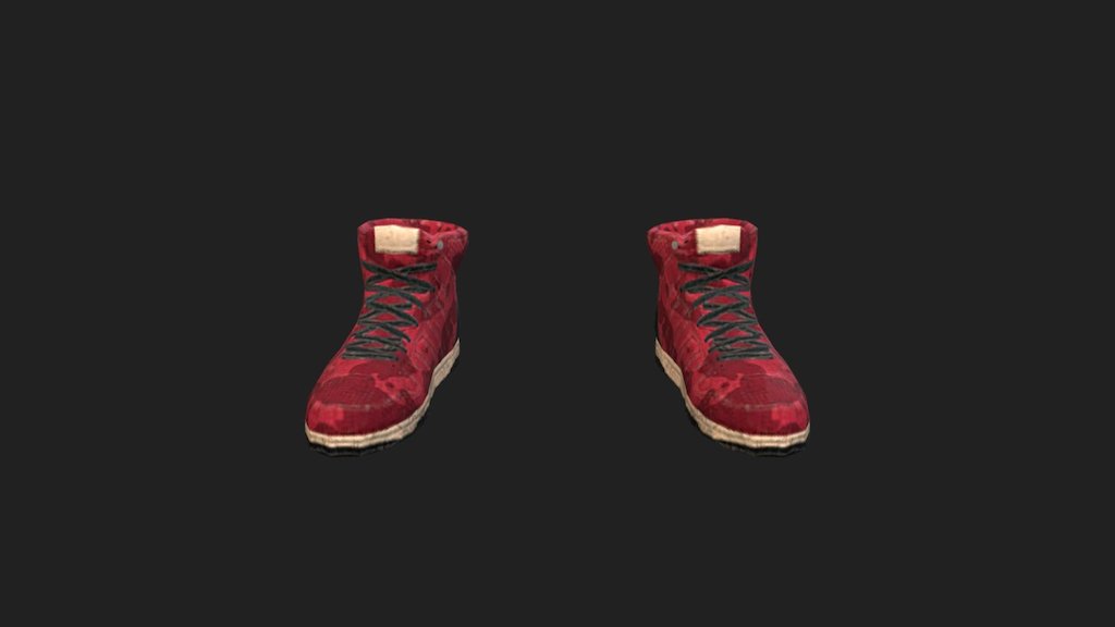 Red Hi-top Trainers - 3D model by Skin-Tracker (@stairwave) [8f3346d ...