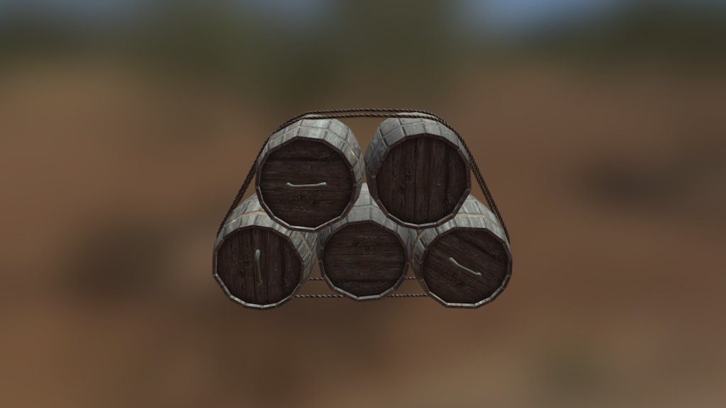 Barrel Stack - 3D model by athomestudios [8f365d0] - Sketchfab