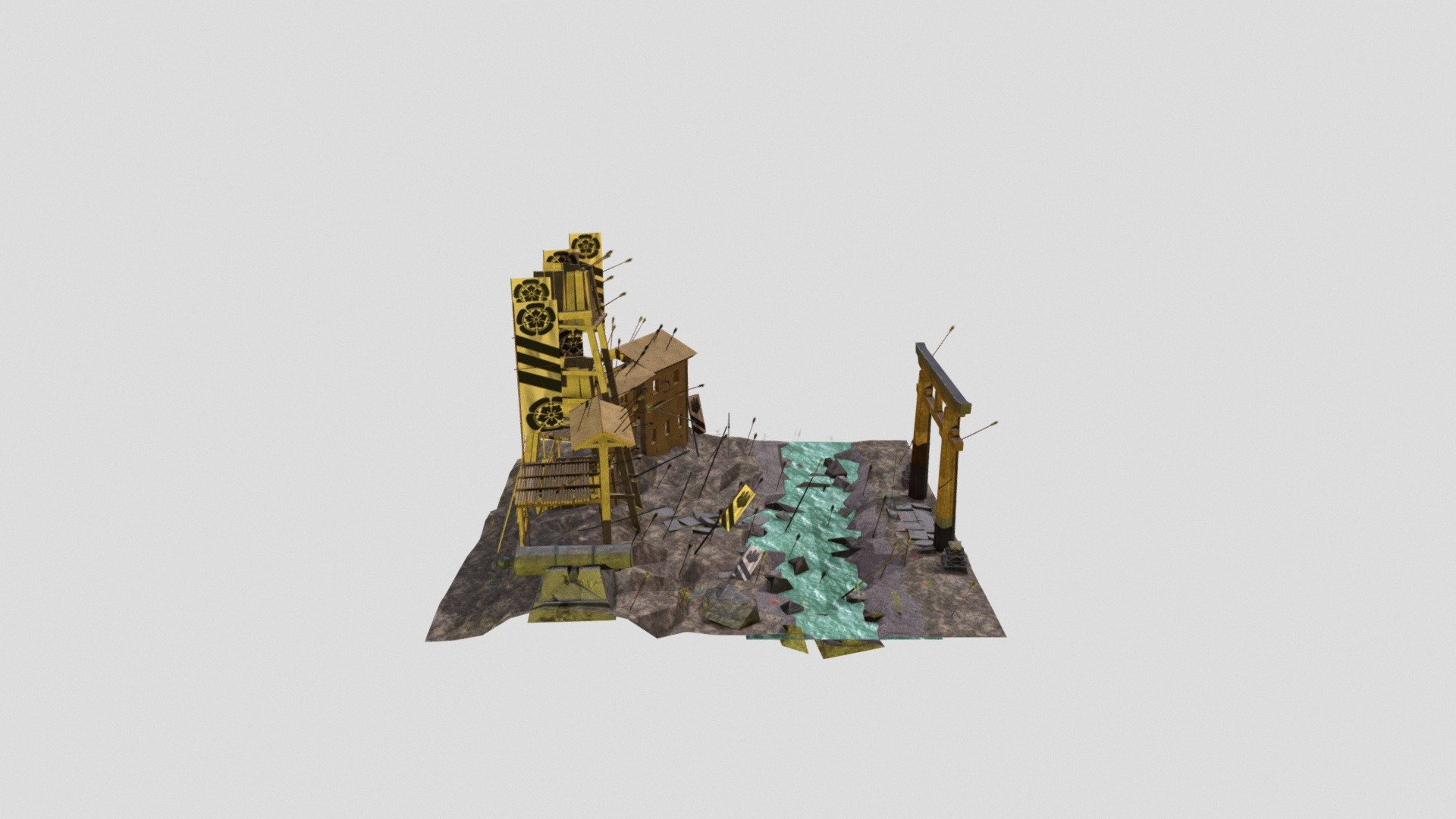 Japanese Siege of Osaka Battlefield - 3D model by KarstTerrain [8f36a84 ...