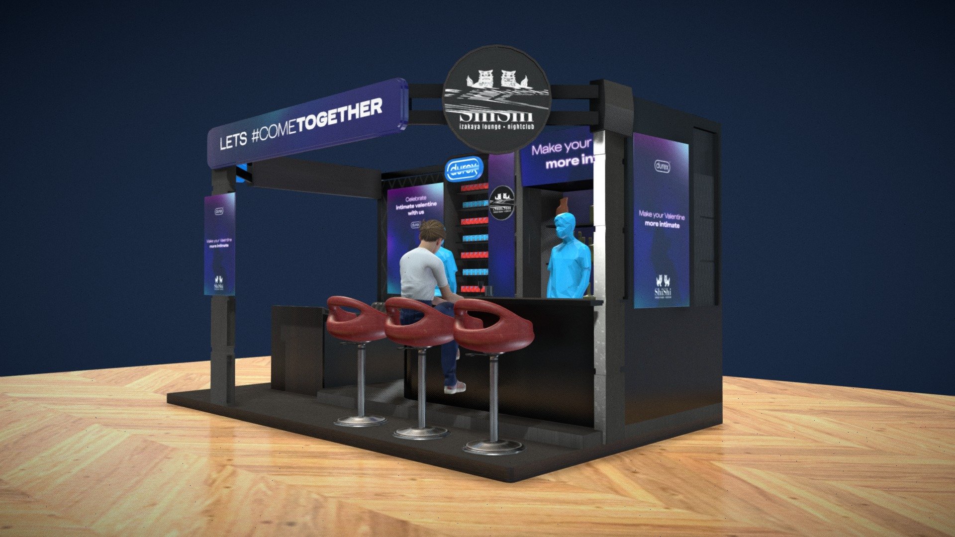 Booth Design - 3D model by aliven (@alivenn) [8f372f8] - Sketchfab