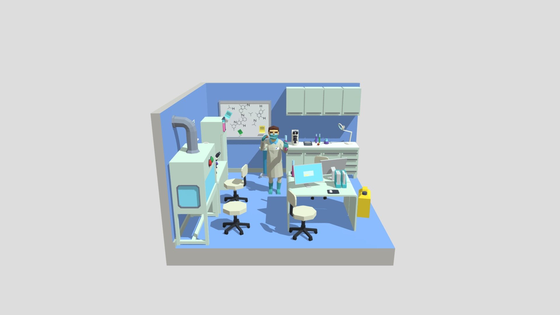 Laboratory Isometric - 3D model by DrakShaL93 [8f3ad44] - Sketchfab