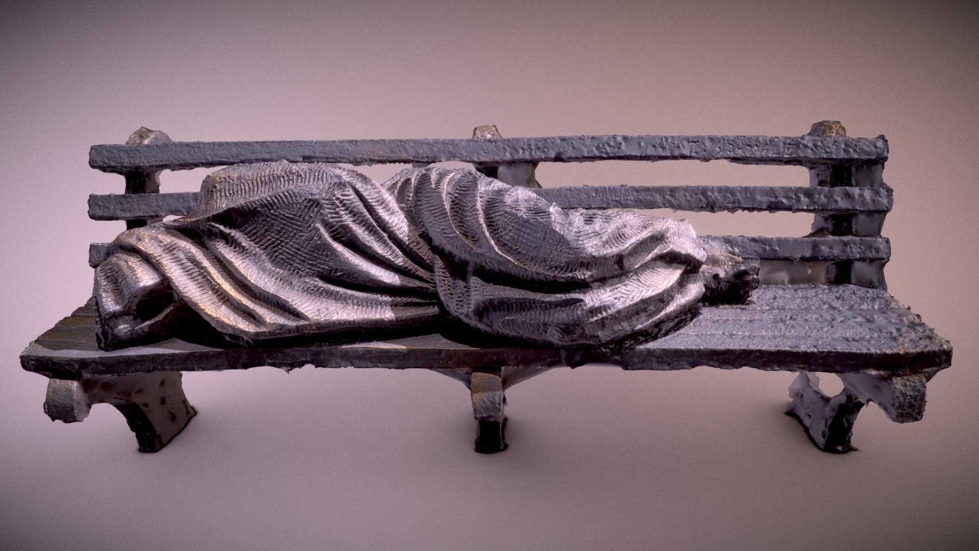 Jesus on the bench (scan) - Buy Royalty Free 3D model by blocula ...