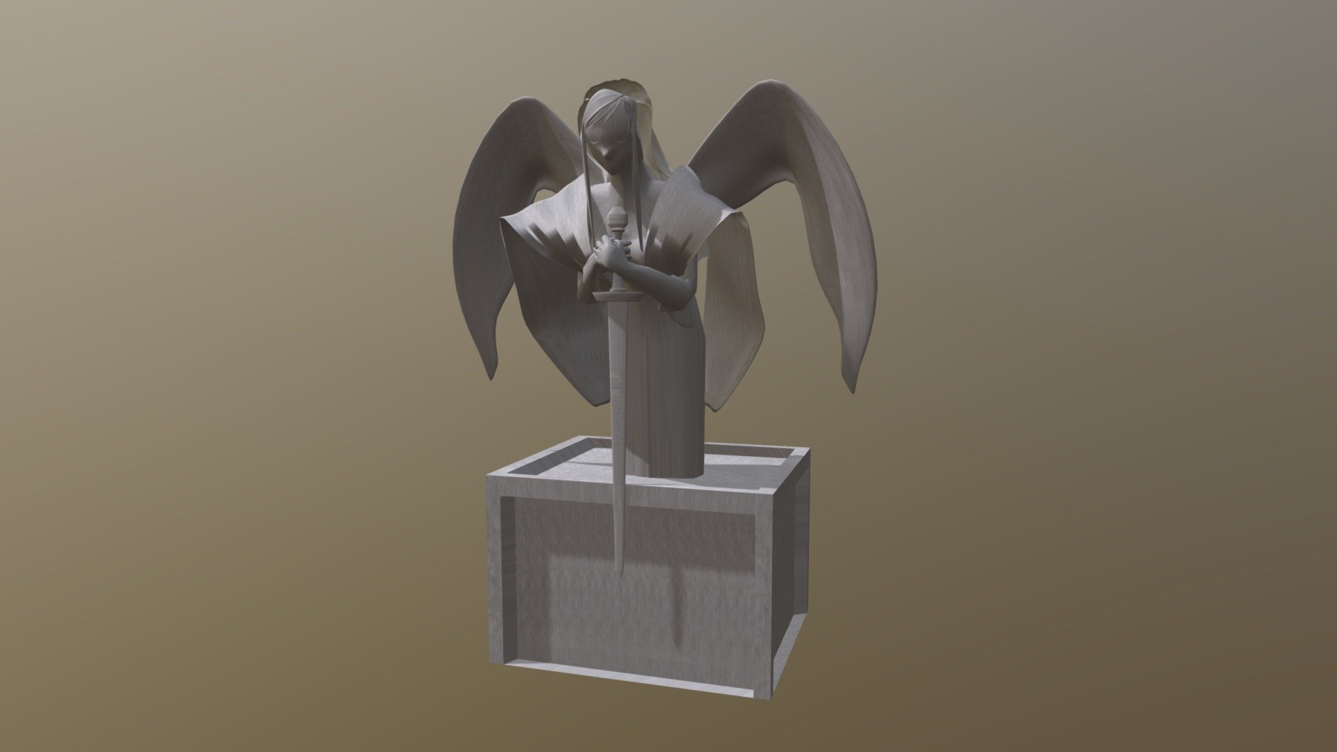 Goddess Statue - 3D model by Maisen (@maisenn) [8f3d9b8] - Sketchfab