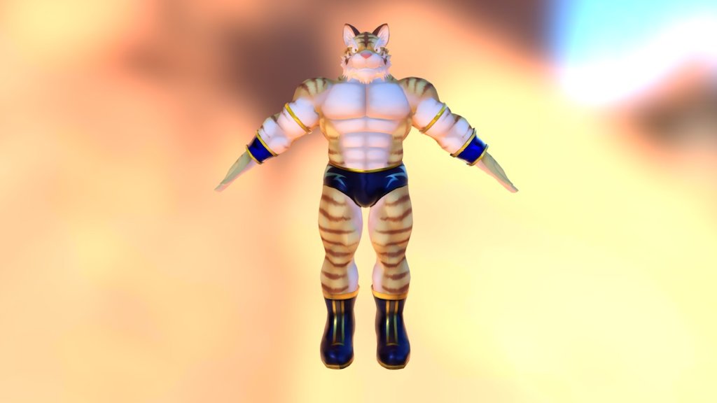 Tiger Sangetu1 - 3D model by Kiyoshi Takeri (@kumagayasin) [8f41a7f ...