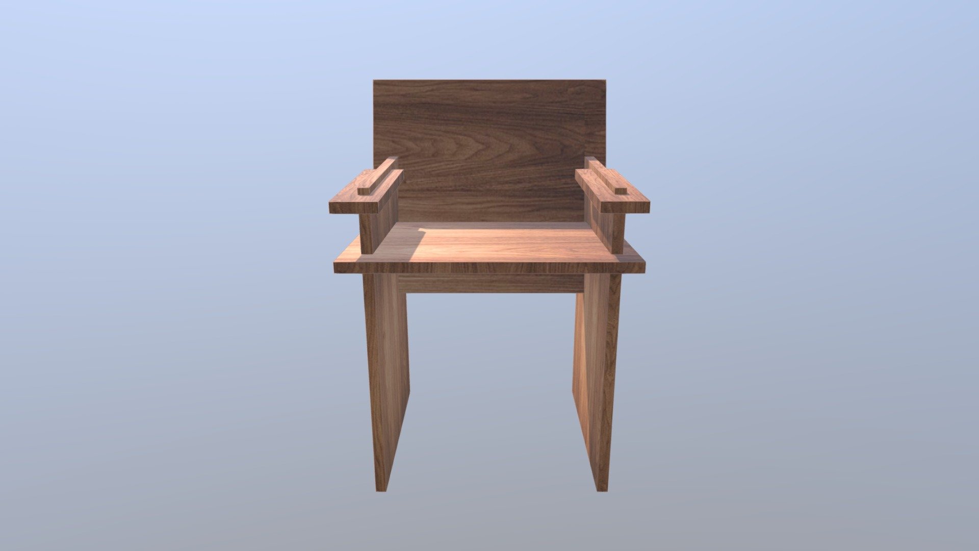 slab chair 2 wood long back - 3D model by Jdbobyn [8f43a93] - Sketchfab