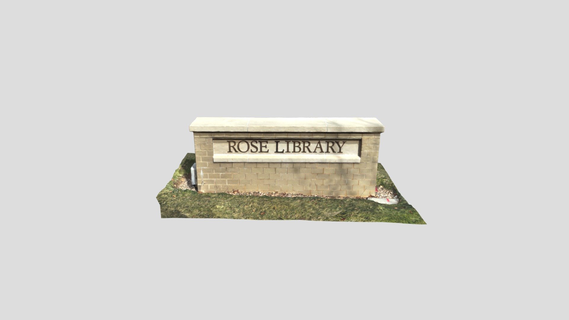 Rose Library Sign - 3D model by Andrew (@strackaj) [8f444e0] - Sketchfab