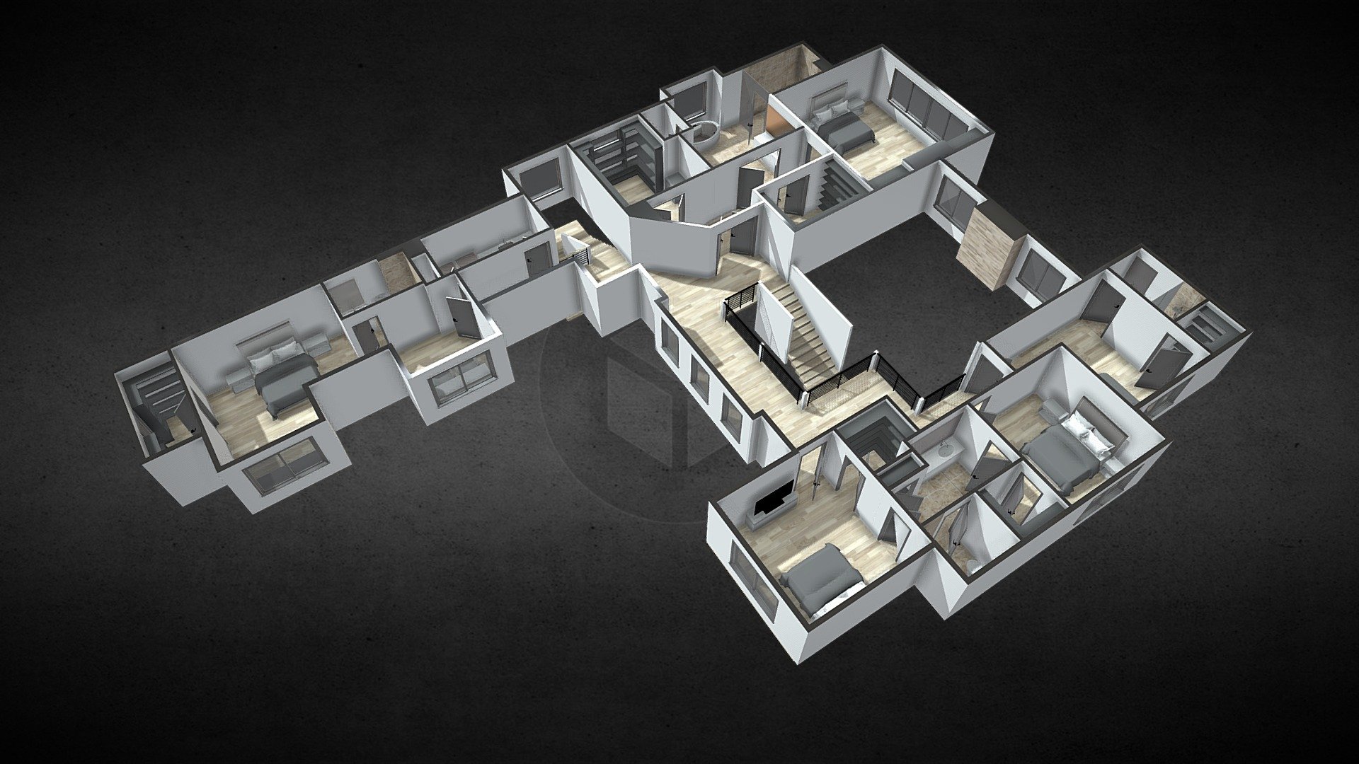 Scott Clark 02 floor 3 - 360 spin 3d floor plan - 3D model by ...
