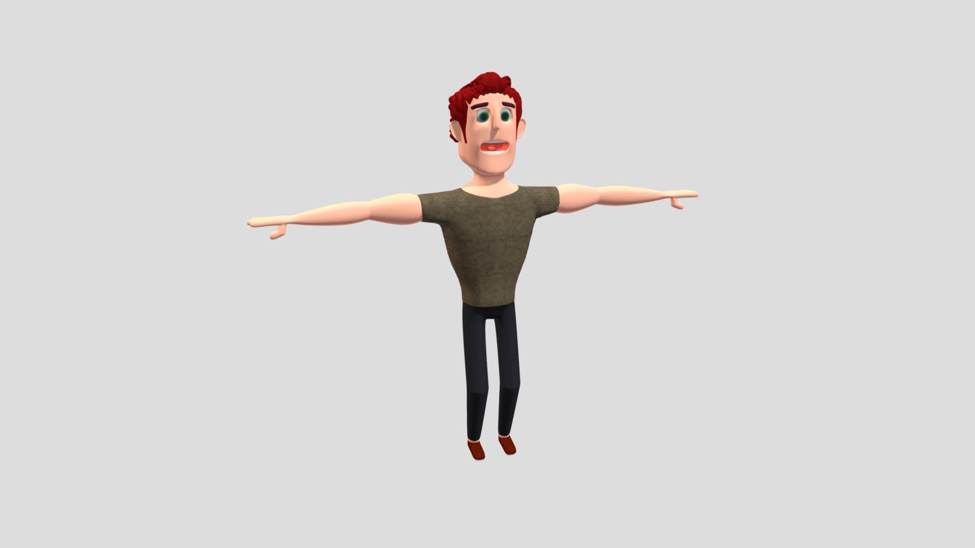 Cartoon character with red hair - Download Free 3D model by paolodl ...