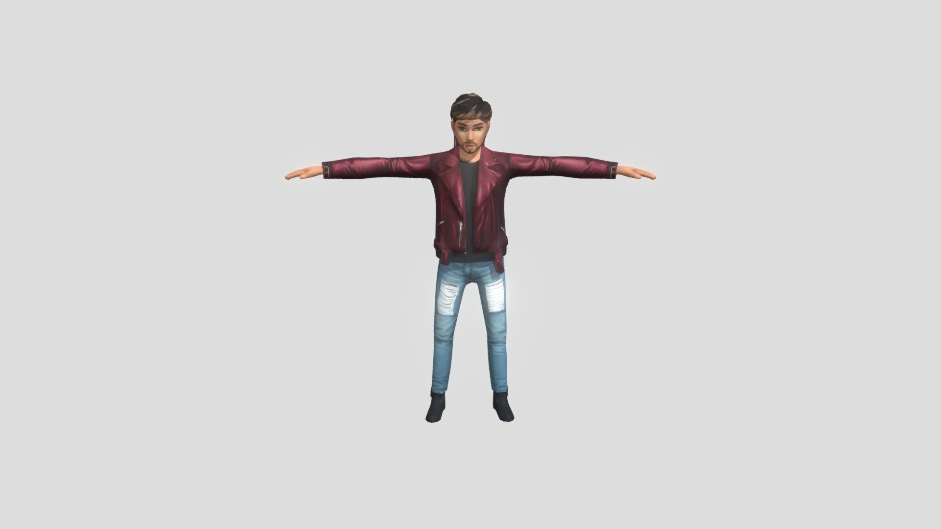 A Man in Red Jacket : T pose model - 3D model by siparmin (@siparminid ...