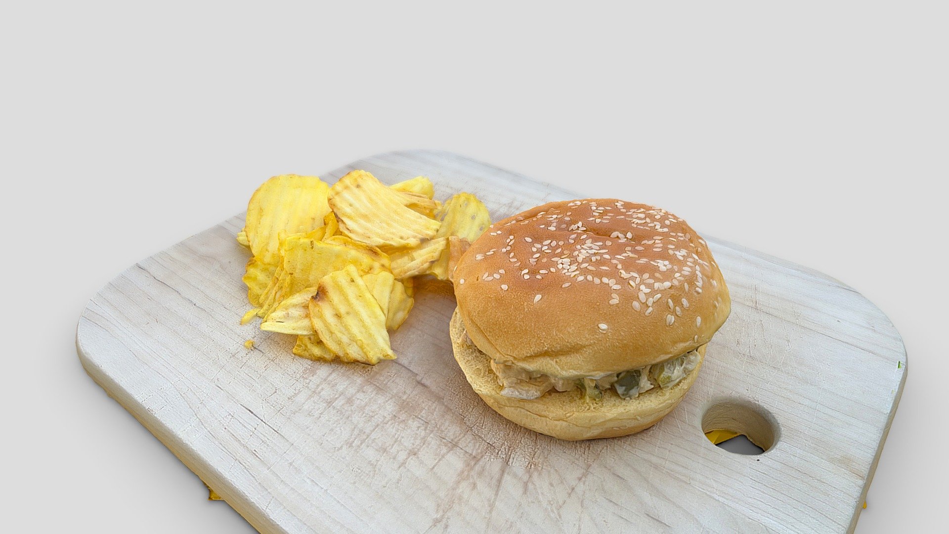 Chicken & vegetables sandwich - Download Free 3D model by alban ...