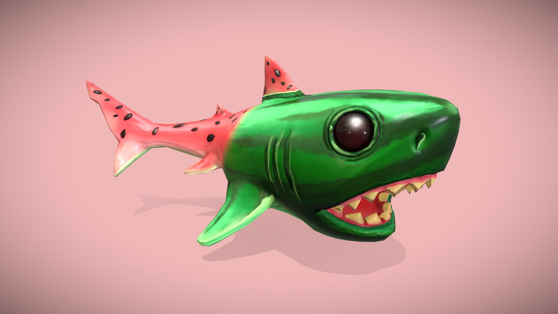 Watermelon Shark - Buy Royalty Free 3D model by enyagerber [8f52bae ...