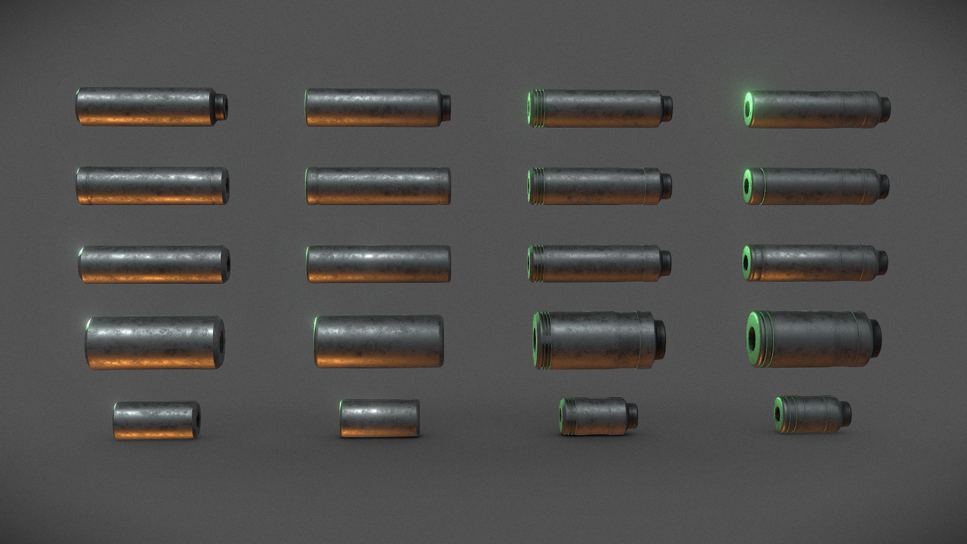 Silencer Pack A1 - Buy Royalty Free 3D model by KJ (@kj3dx) [8f53628 ...