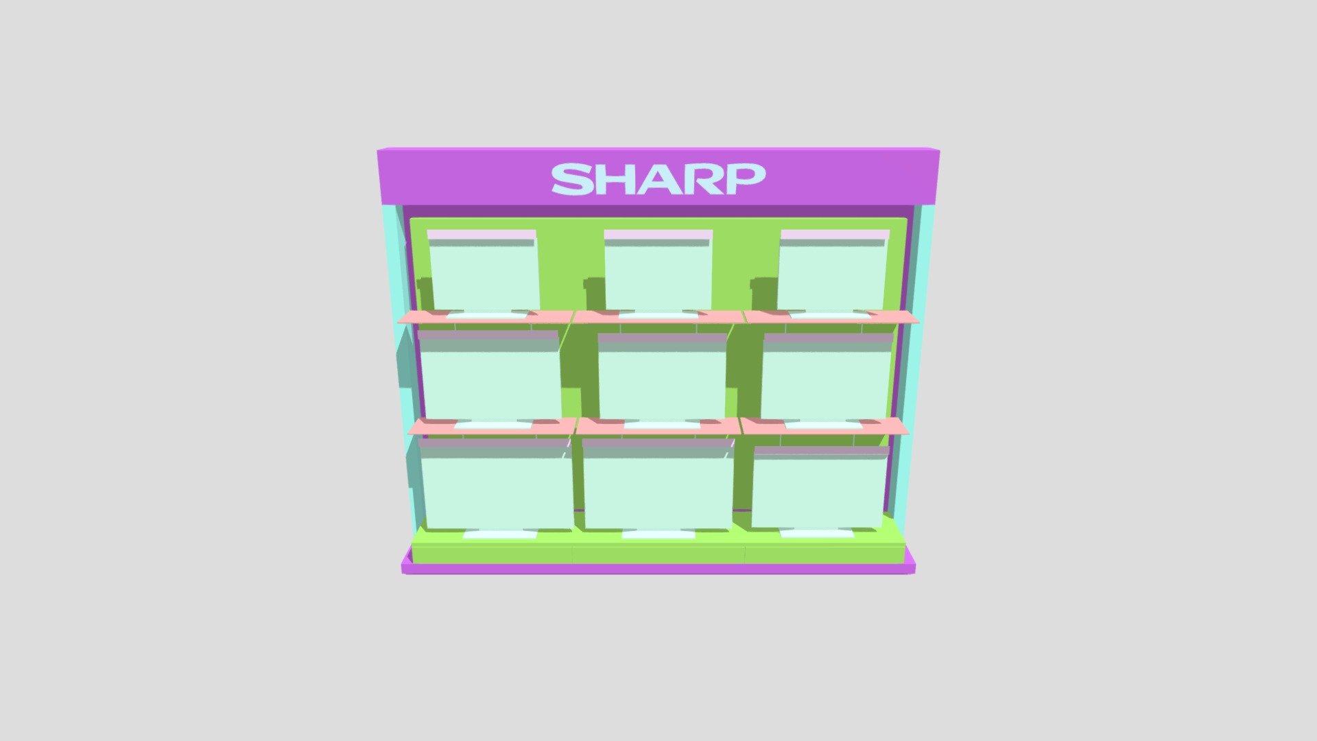 Sharp booth - 3D model by newlook2566 [8f54905] - Sketchfab